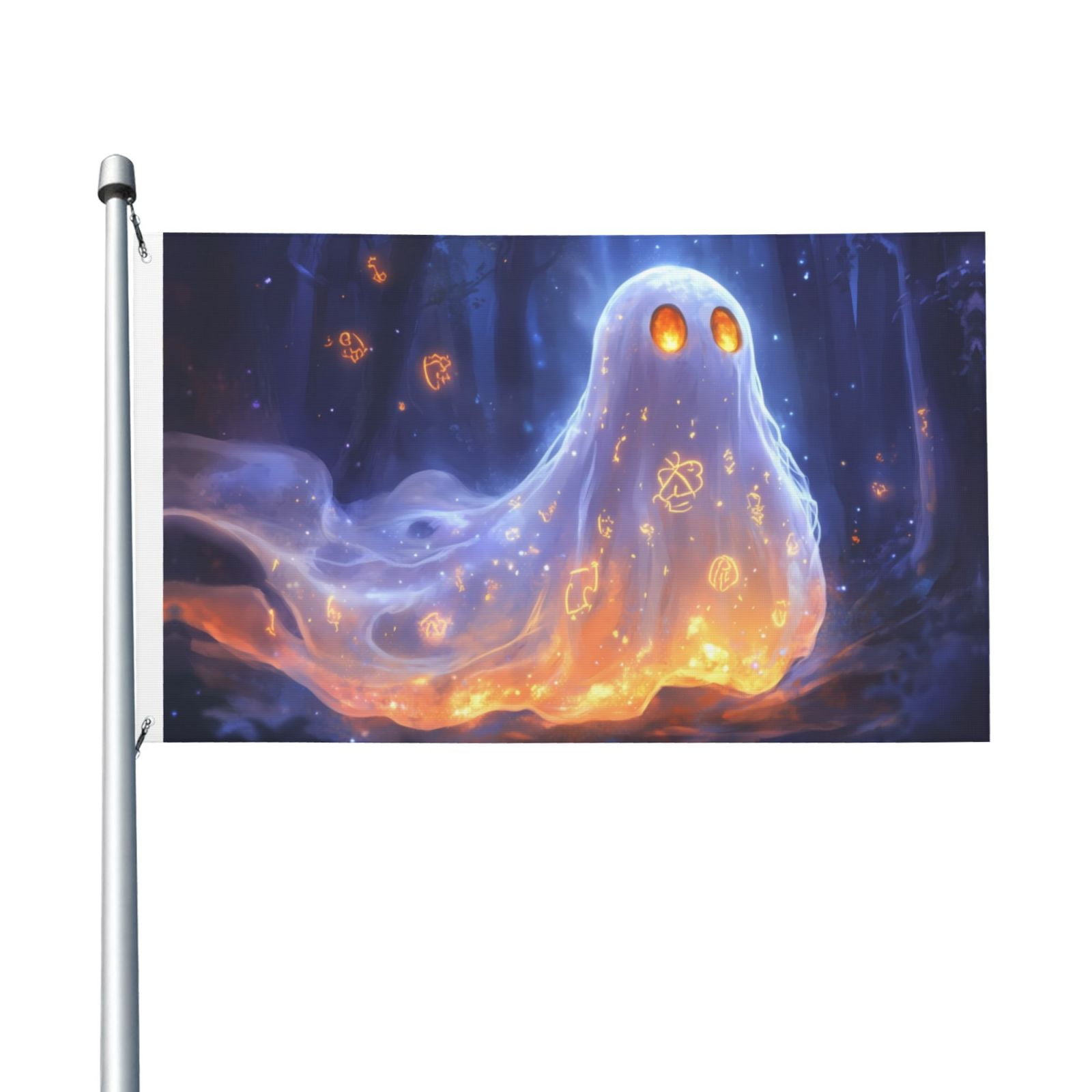 Halloween Garden Flag, Halloween Glowing Ghost Double Sided House ...