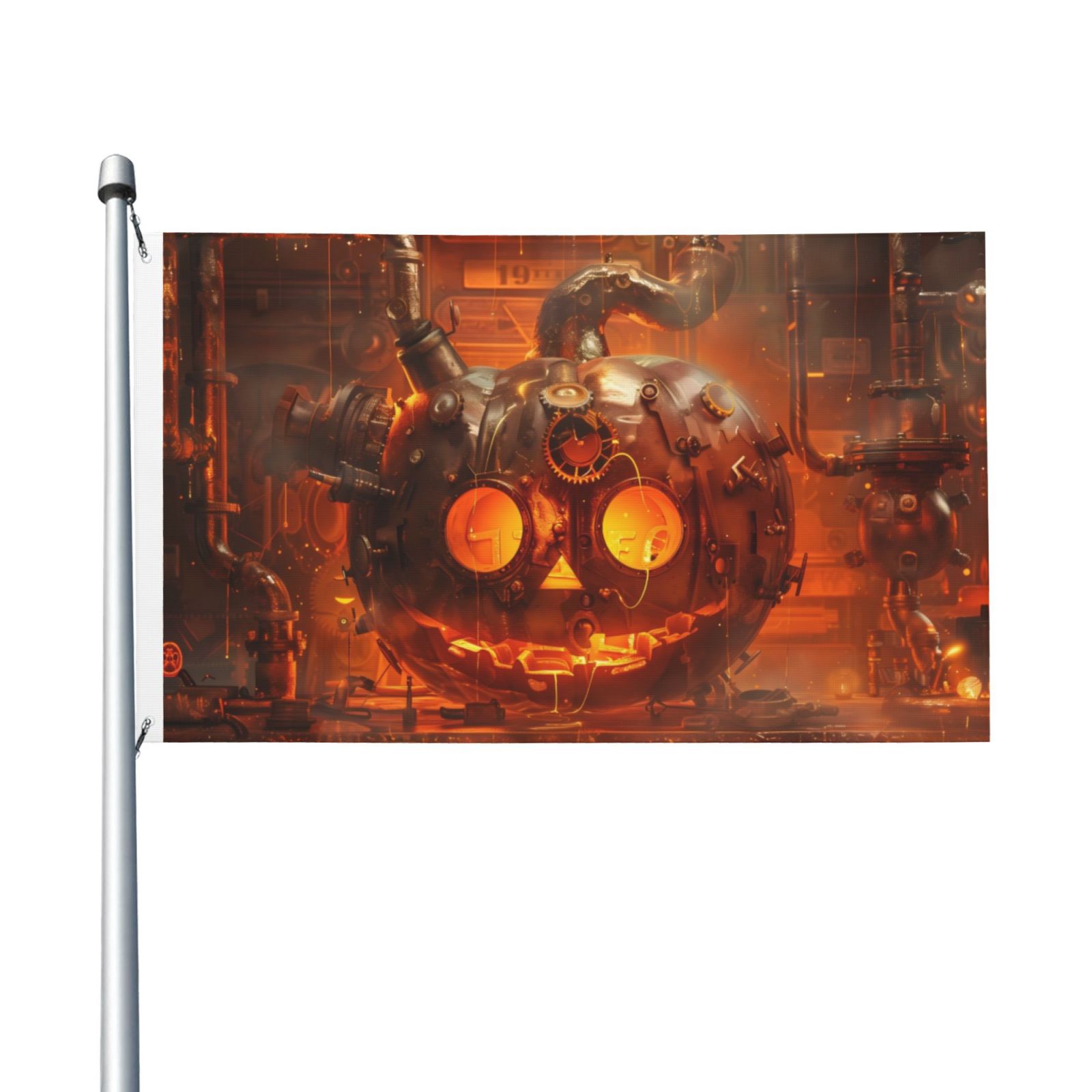 Halloween Garden Flag, Halloween Mechanical Pumpkin Double Sided House ...