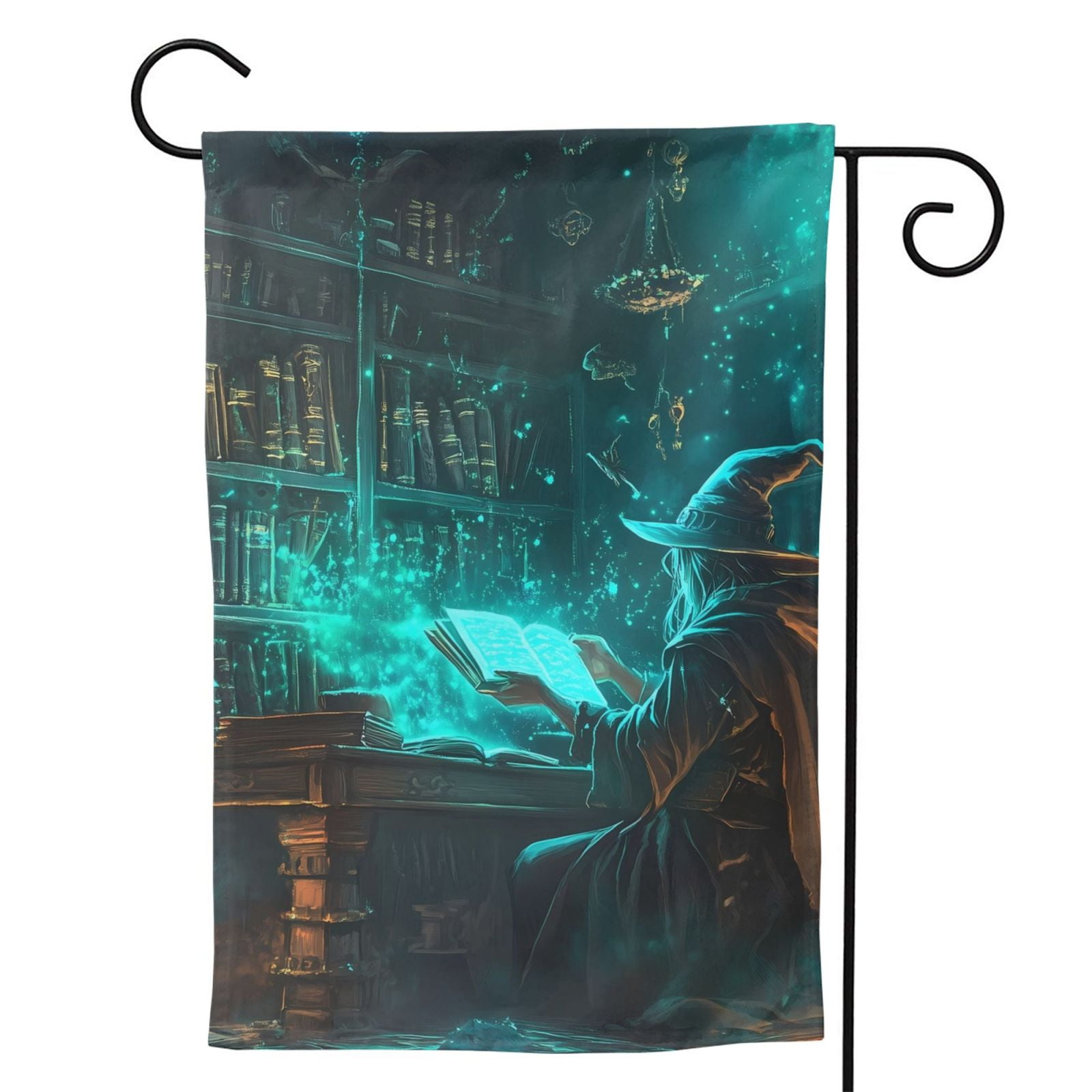 Halloween Garden Flag, Halloween Mysterious Witch Study Double Sided ...
