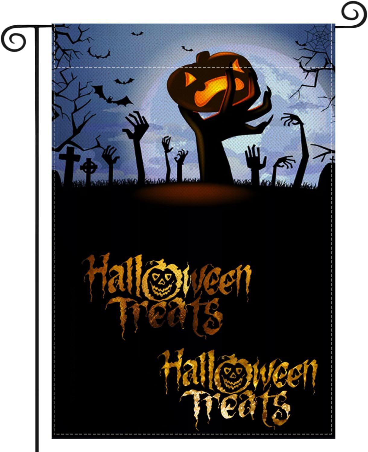 Halloween Garden Flag Scary Halloween Treats Garden Decorations Yard ...