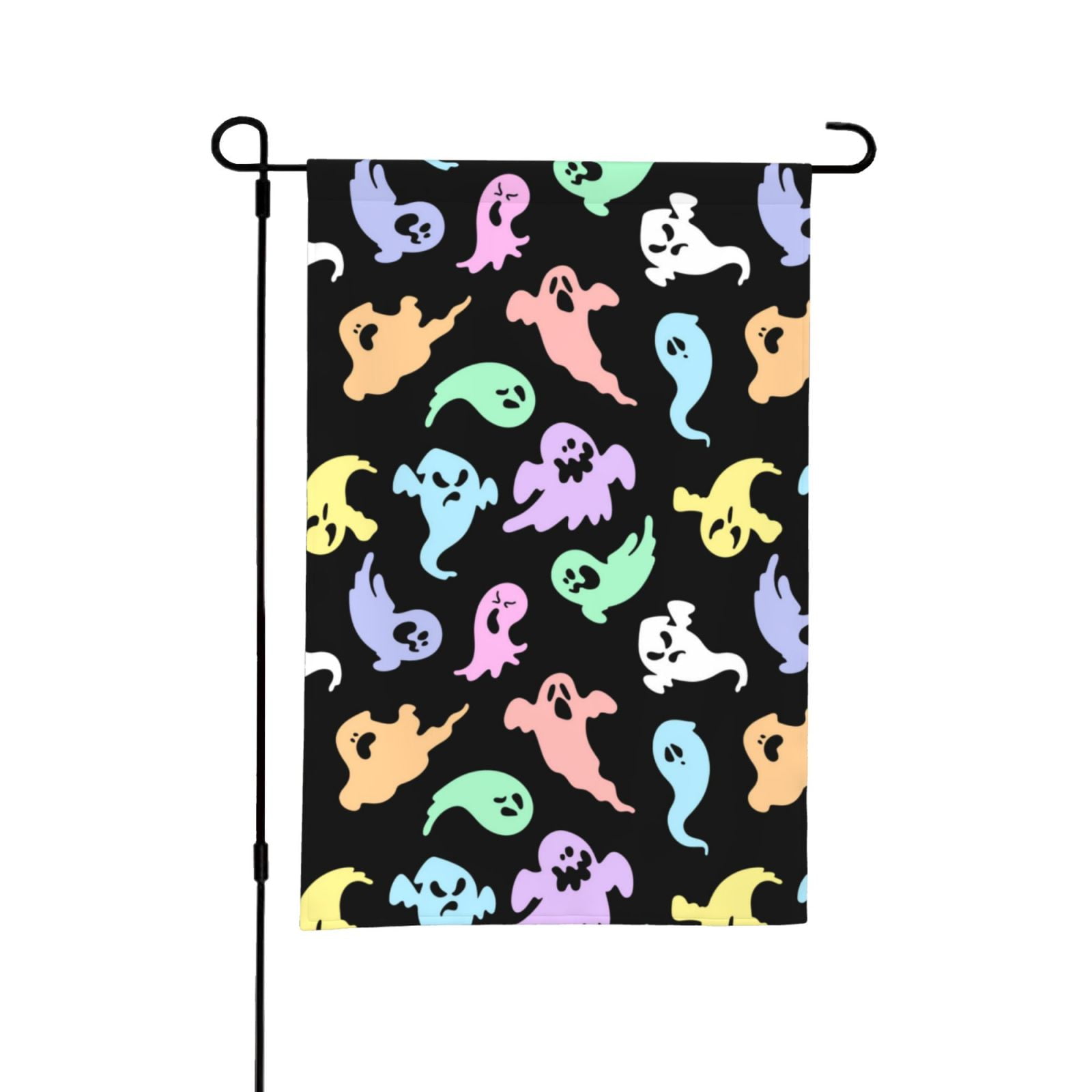 Halloween Garden Flag, colorful halloween ghost Double Sided House ...