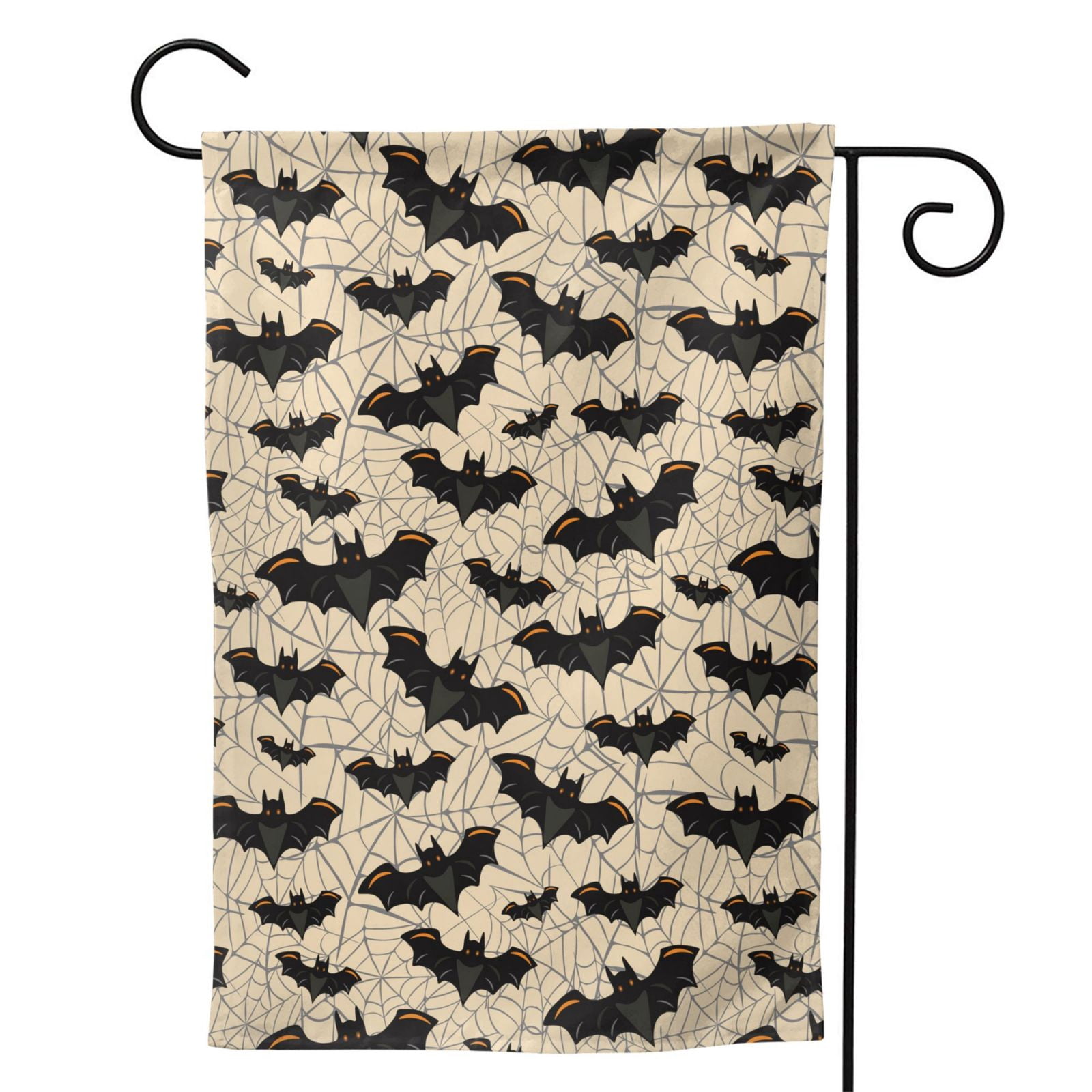 Halloween Garden Flag, Halloween gothic Bats Spiderwebs Double Sided ...