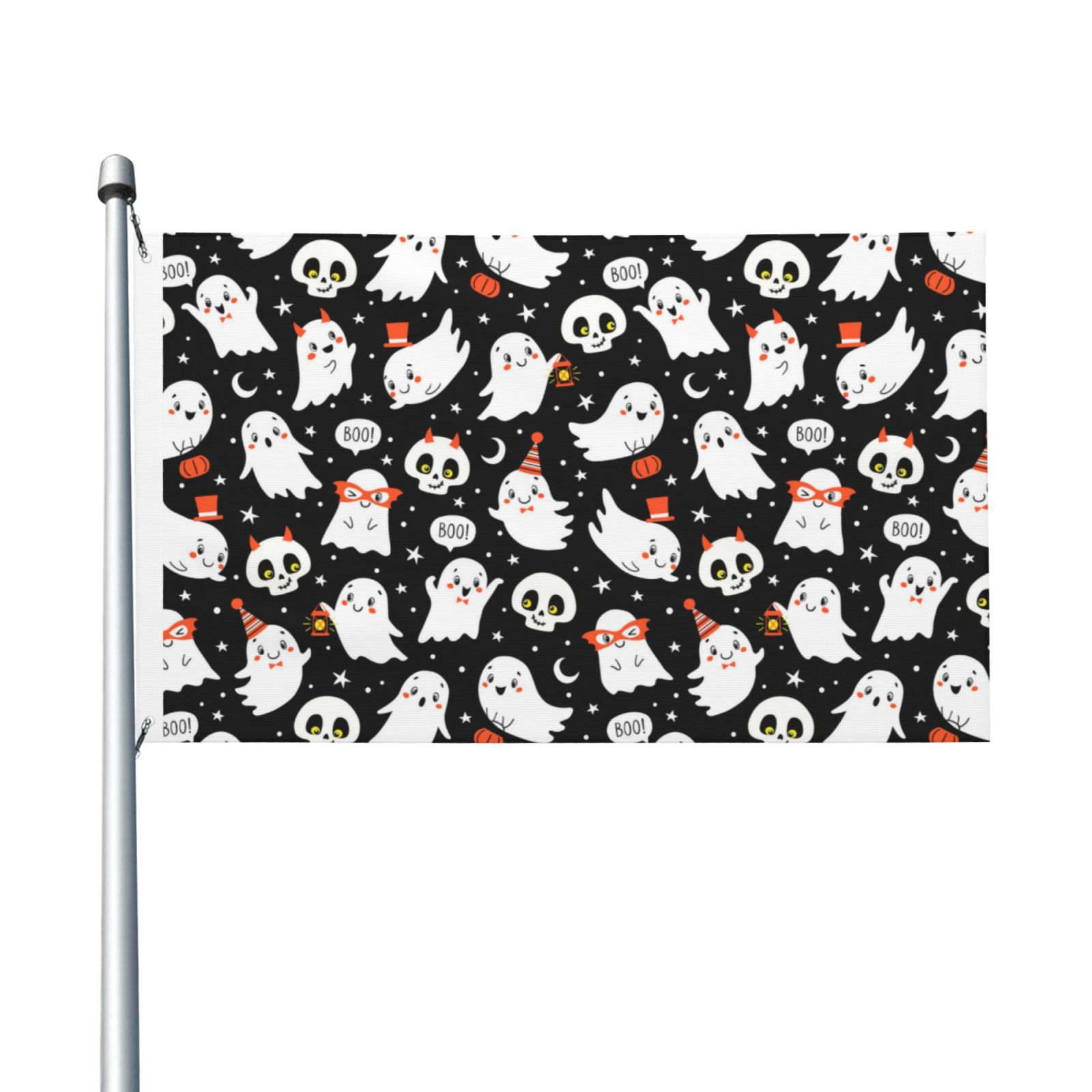Halloween Garden Flag, halloween white ghost Double Sided House & Yard ...