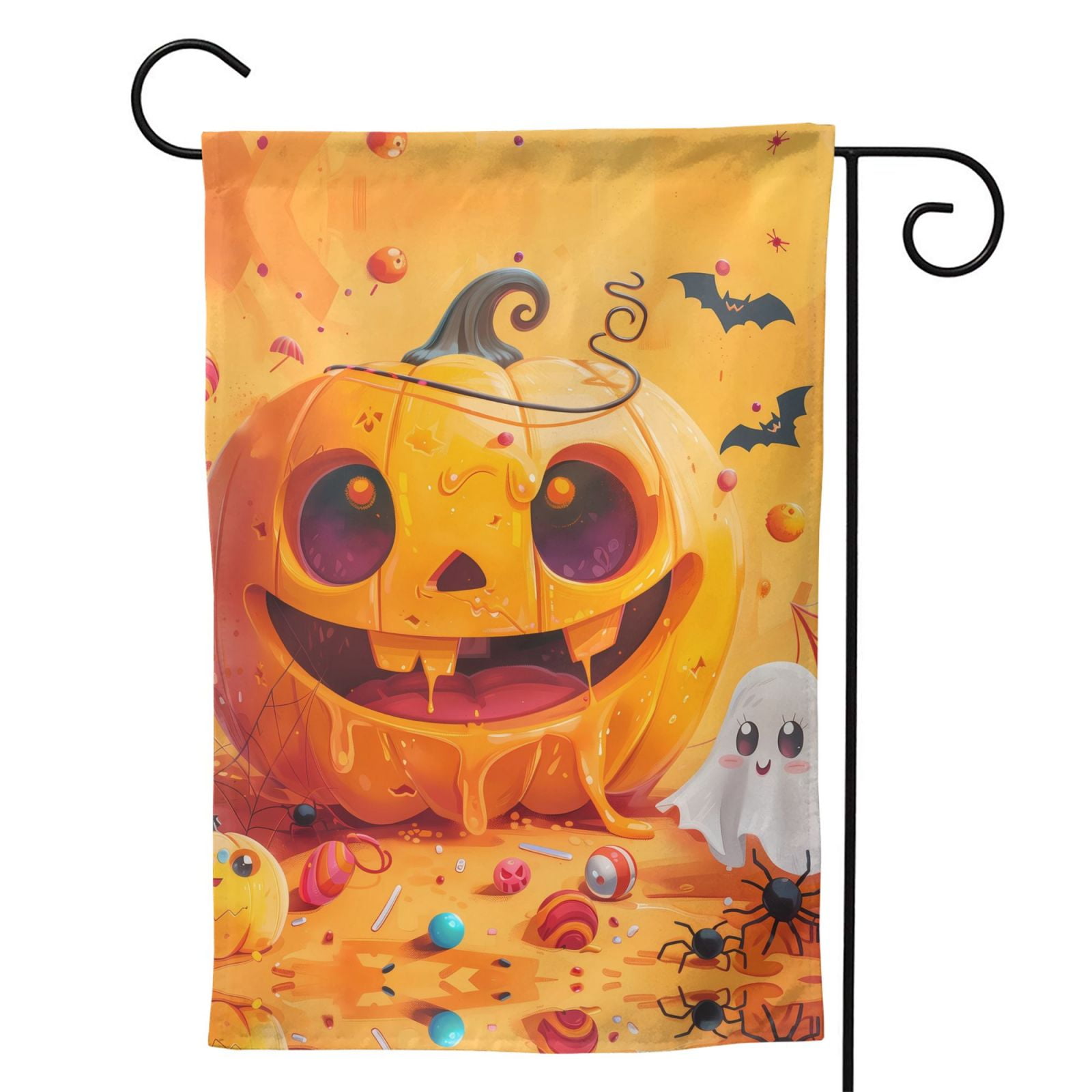 Halloween Garden Flags - Halloween Cute Cartoon Pumpkin Double Sided ...