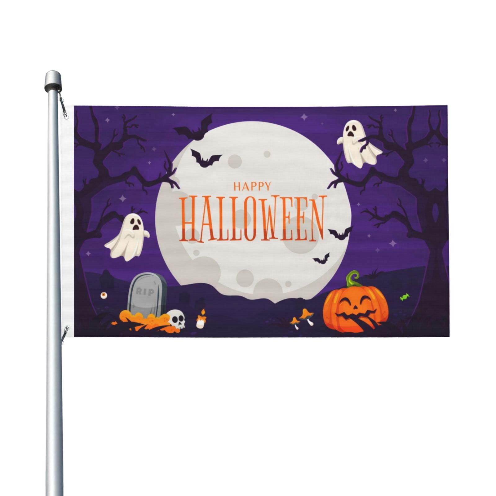 Halloween Garden Flags - Cute Halloween Ghost Double Sided 3x5FT Fall ...