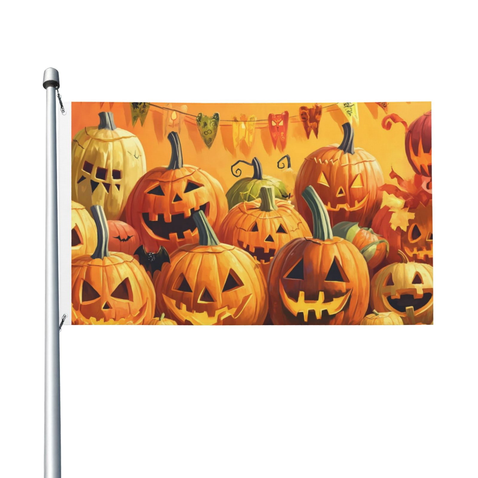 Halloween Garden Flags - Halloween Cute Pumpkin (4) Double Sided 3x5FT ...