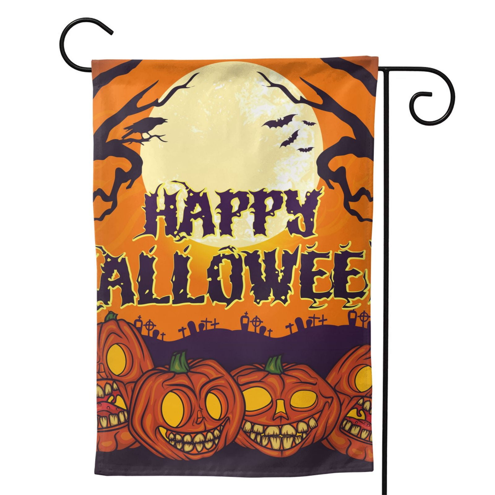Halloween Garden Flags - Halloween Happy B Double Sided 28x40 Inch Fall ...