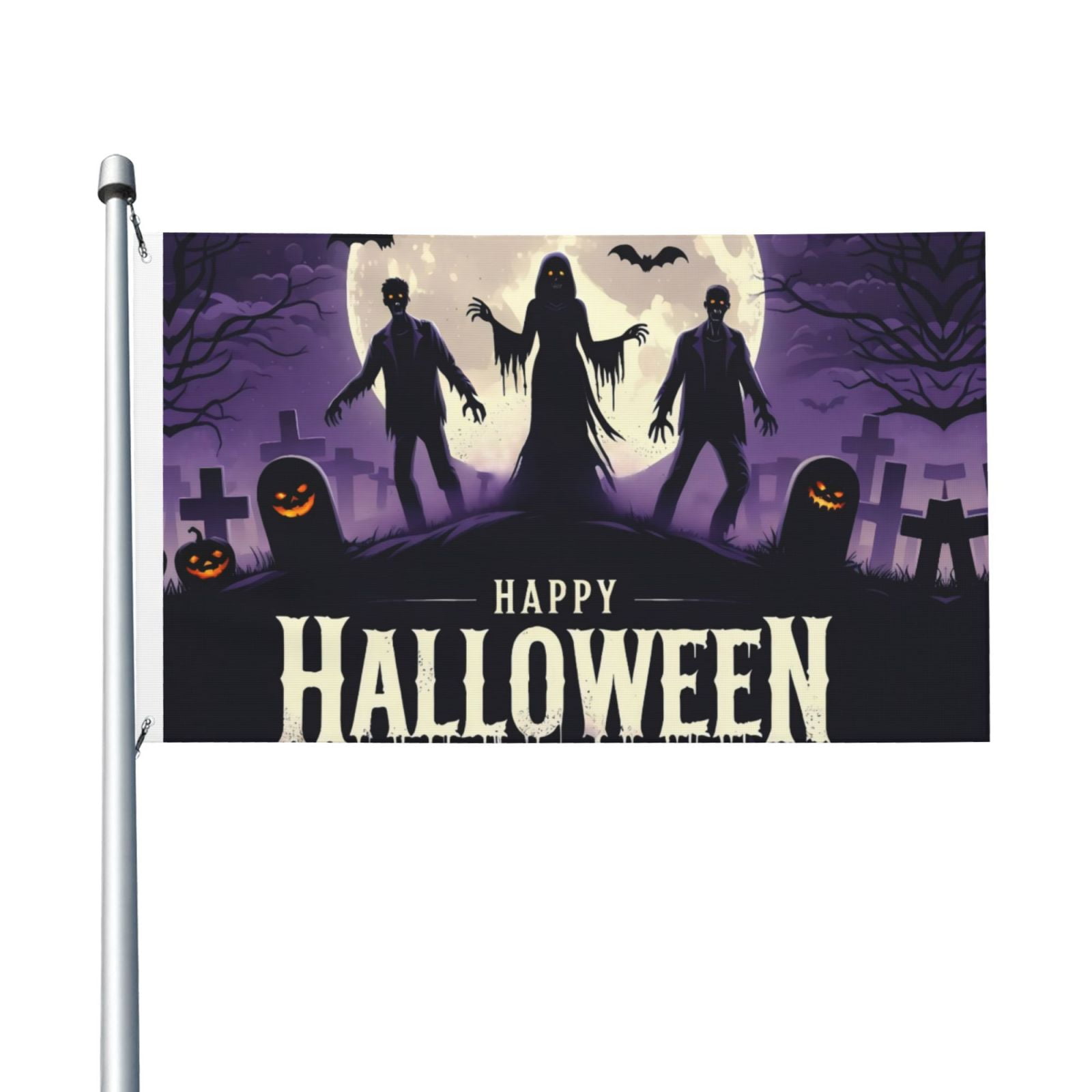 Halloween Garden Flags - Halloween Happy Ghost Double Sided 3x5FT Fall ...