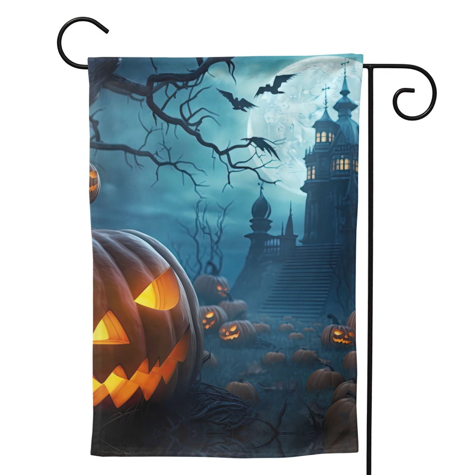 Halloween Garden Flags - Halloween Haunted House Double Sided 28x40 ...