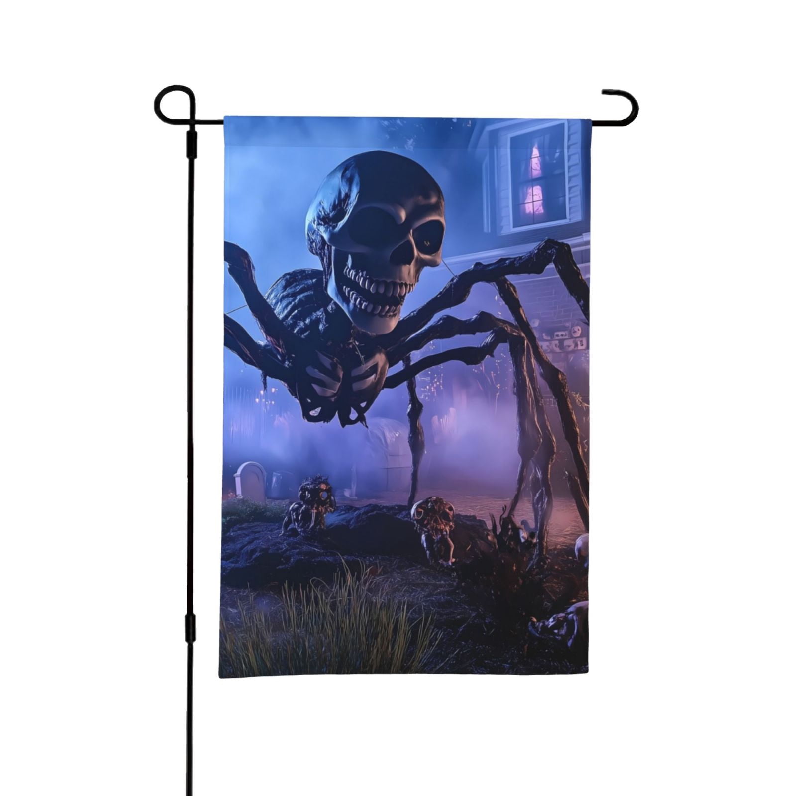 Halloween Garden Flags for Outside 12x18In - Halloween Skeleton Spider ...