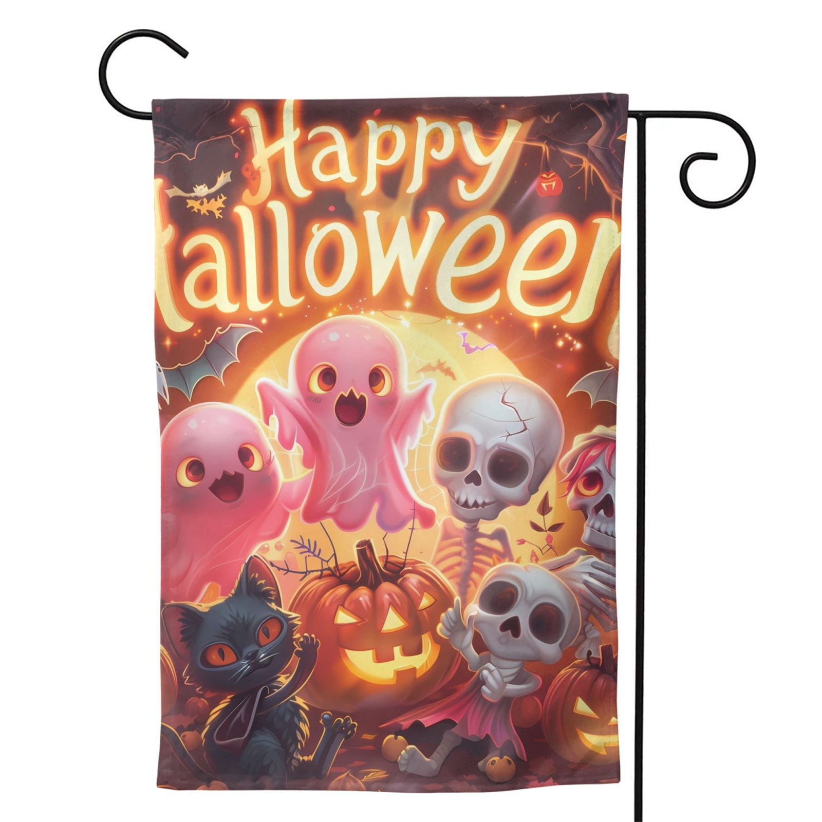 Halloween Garden Flags for Outside 28x40In - Halloween Cute Ghost Skull ...