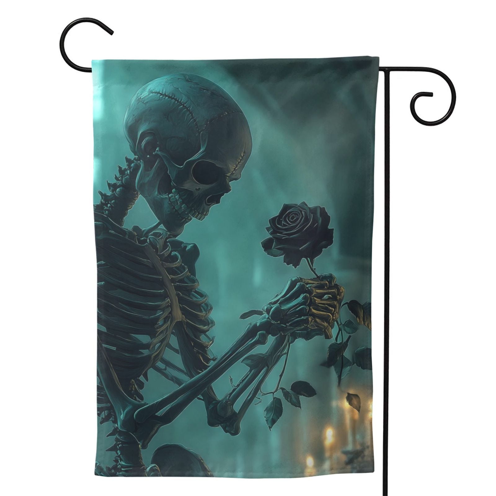 Halloween Garden Flags for Outside 28x40In - Halloween Gothic Skull ...
