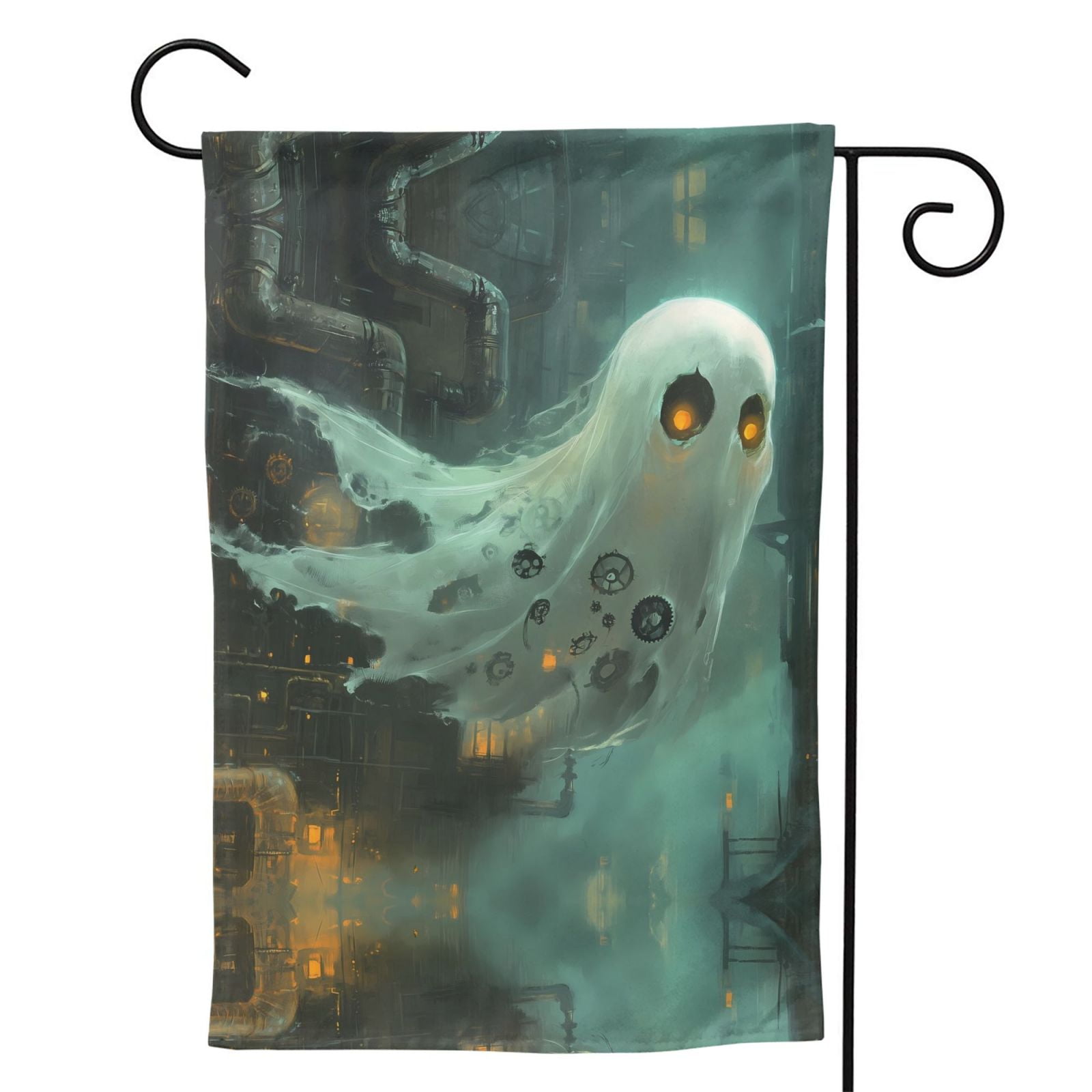 Halloween Garden Flags for Outside 28x40In - Halloween Mechanical Ghost ...