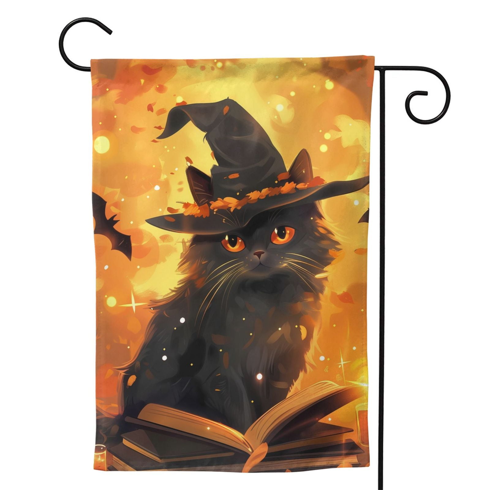 Halloween Garden Flags for Outside 28x40In - Halloween Witch Hat Black ...