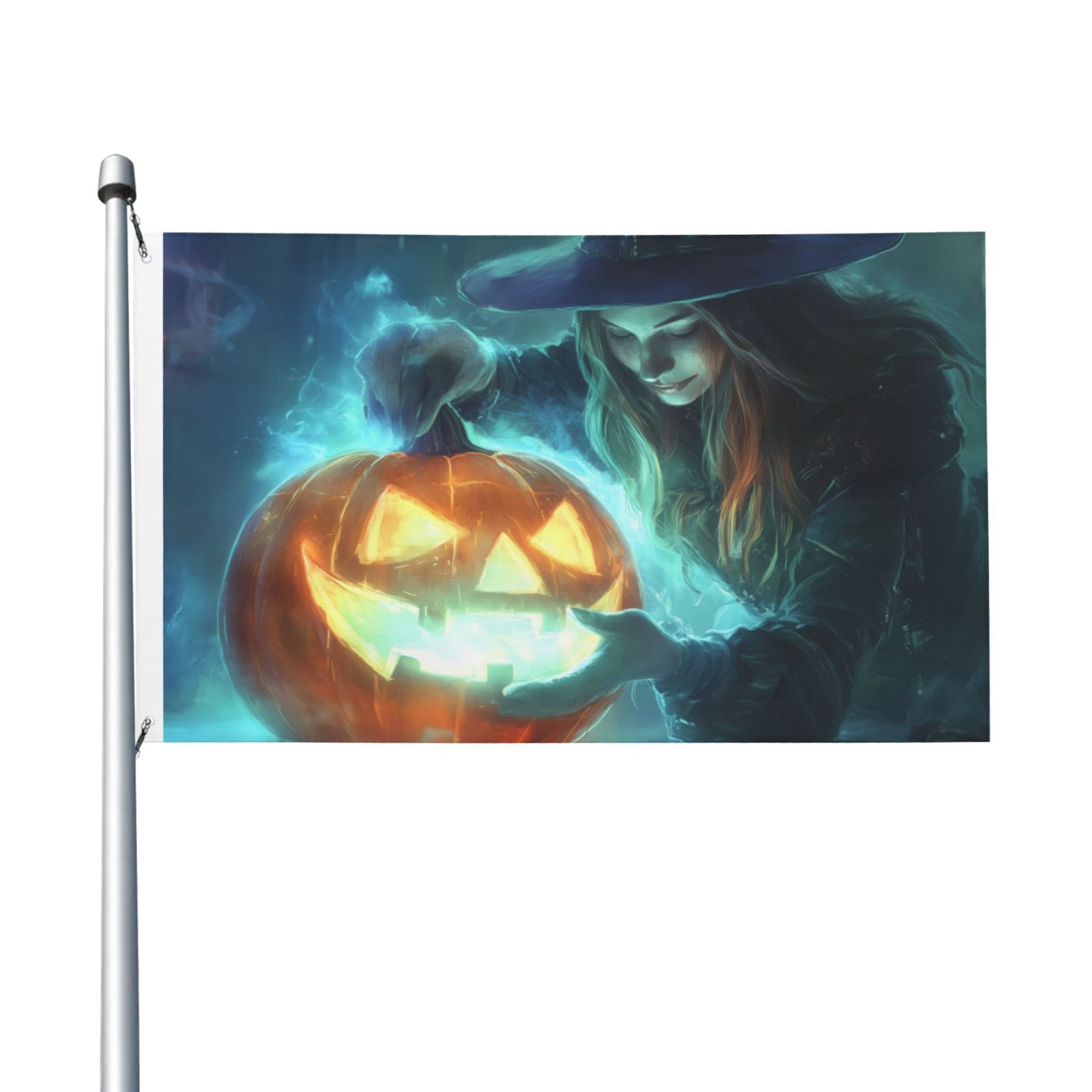 Halloween Garden Flags - Halloween Witch Mysterious Pumpkin A Double ...