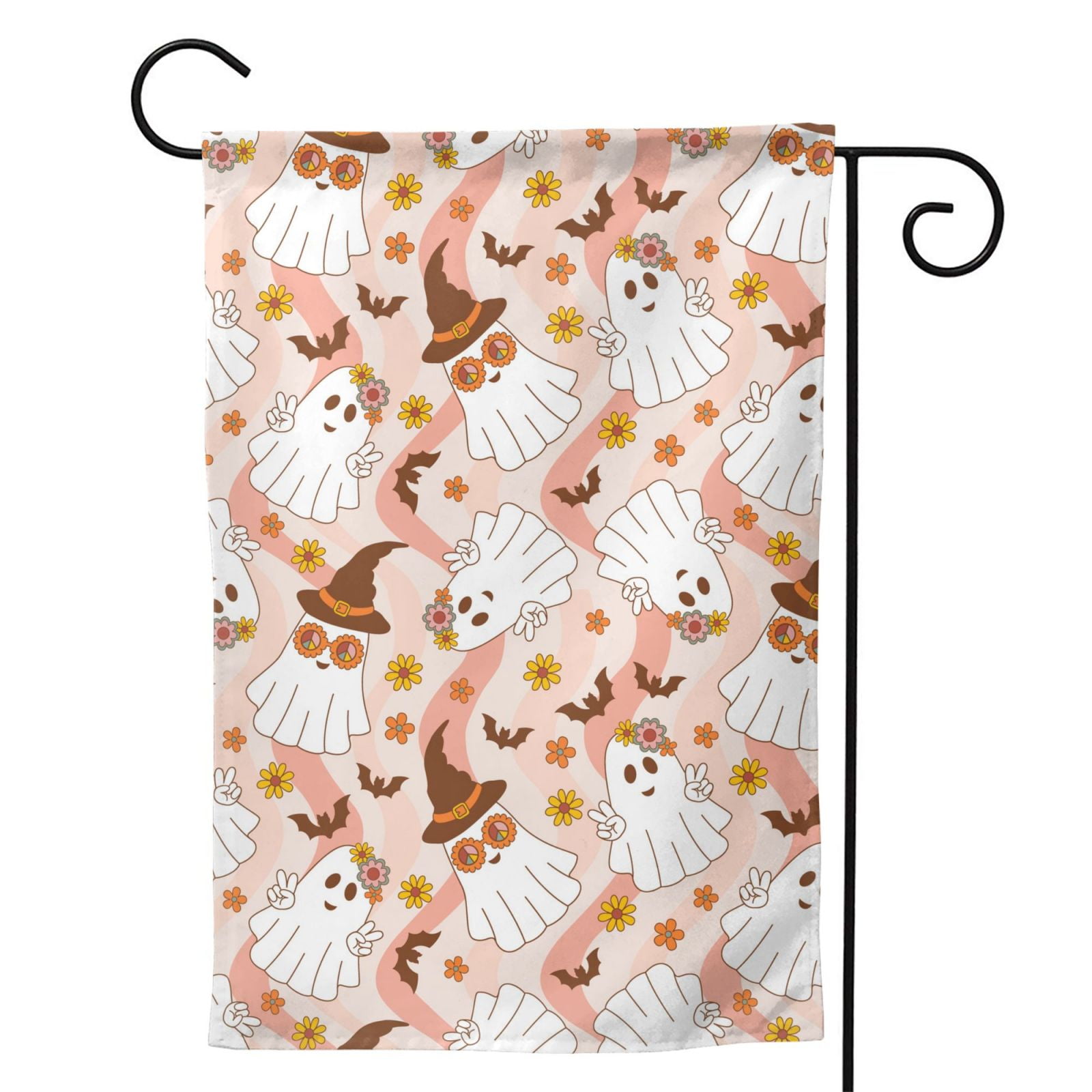 Halloween Garden Flags - cartoon cute ghost halloween Double Sided ...