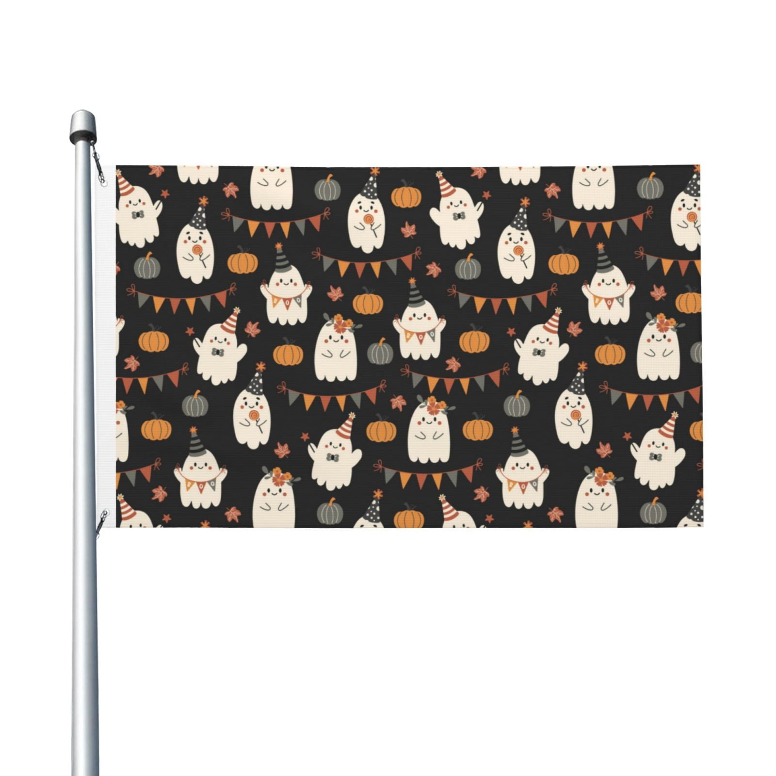 Halloween Garden Flags - cute cartoon ghost halloween Double Sided ...
