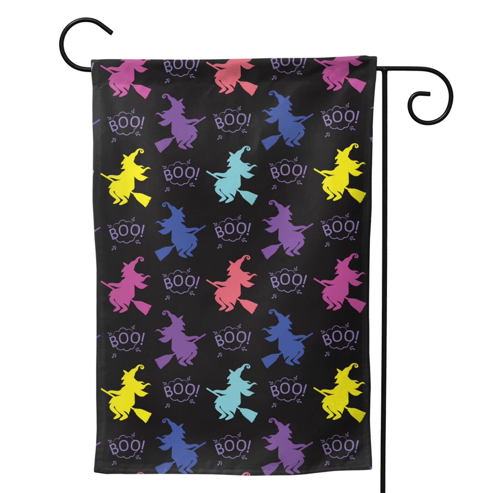 Halloween Garden Flags - halloween boo witch colorful Double Sided ...