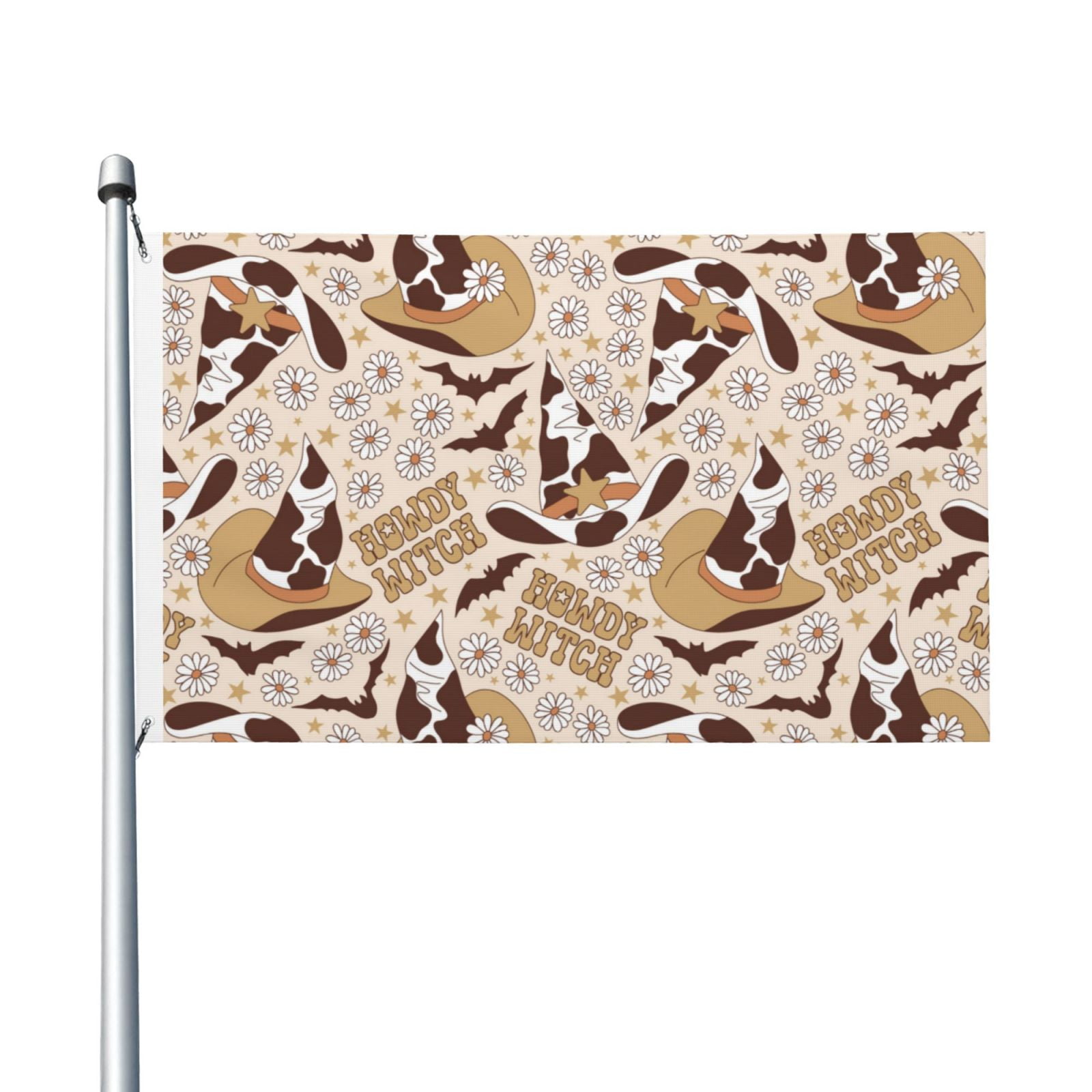 Halloween Garden Flags - halloween cow hat daisy Double Sided 3x5FT ...