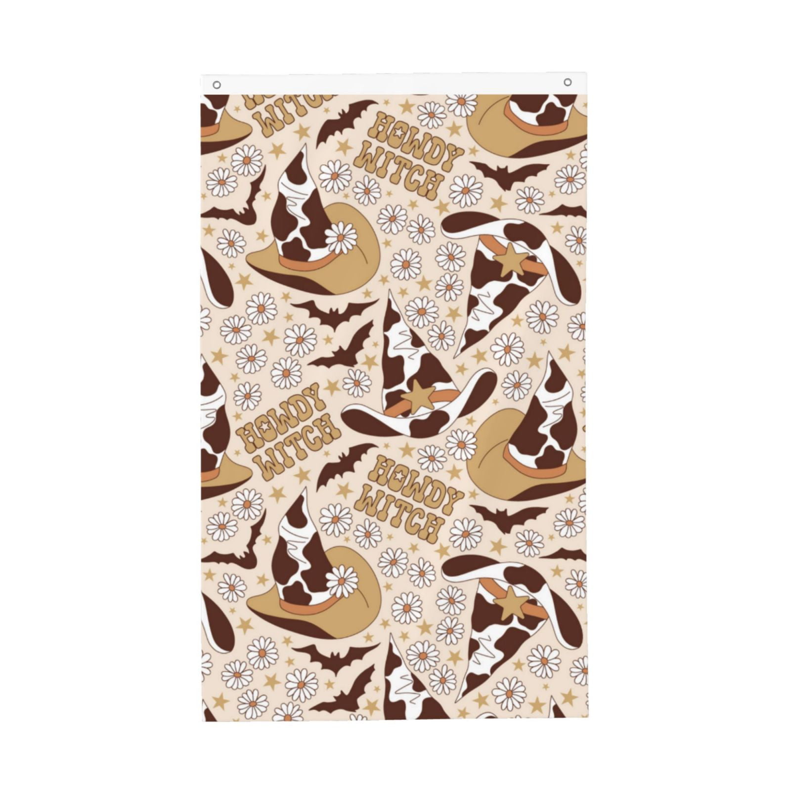 Halloween Garden Flags - halloween cow hat daisy Double Sided 3x5FT ...