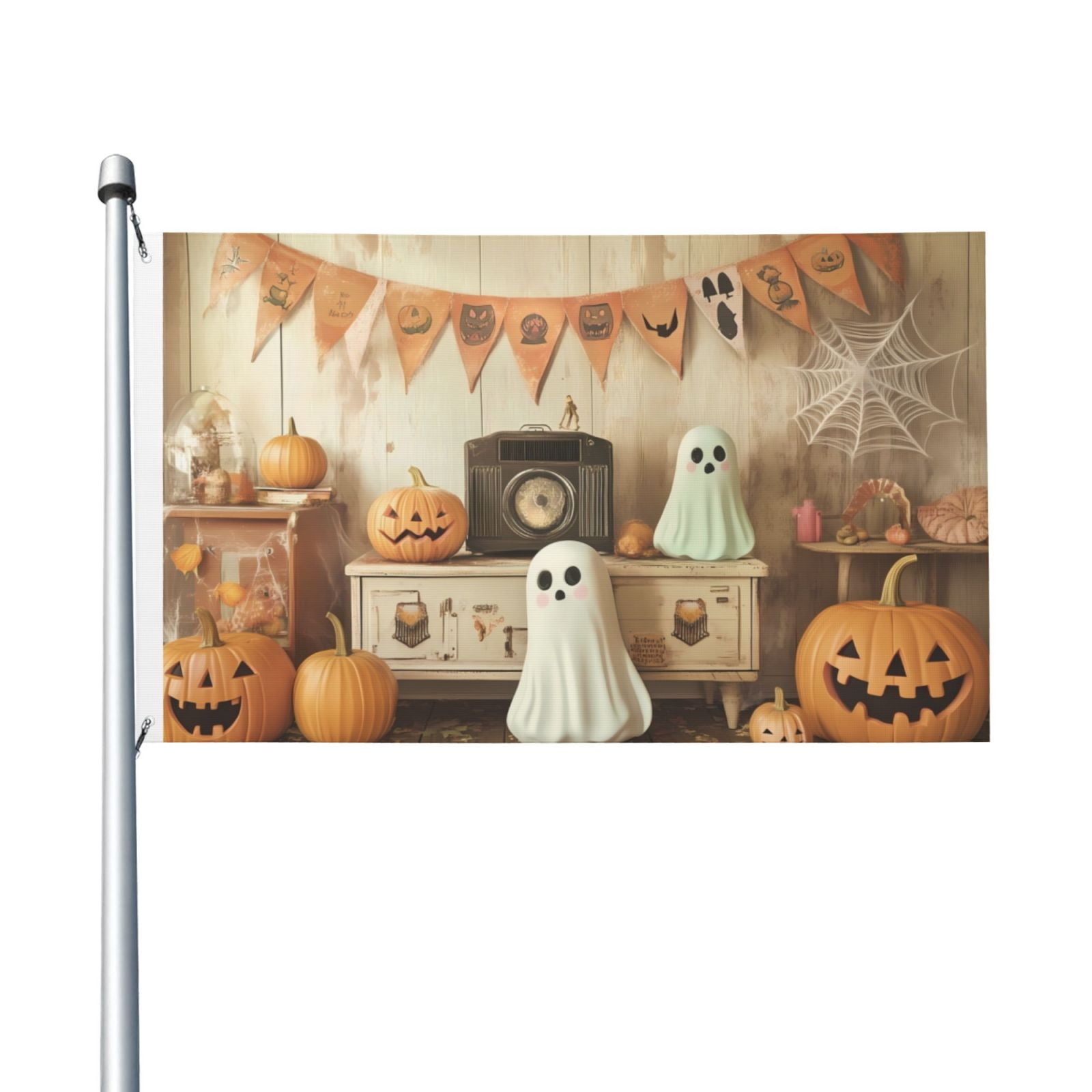 Halloween Garden Flags - halloween cute ghost pumpkin (2) Double Sided ...
