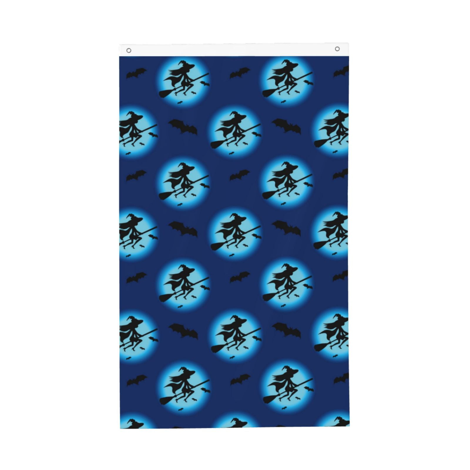 Halloween Garden Flags - halloween witch blue Double Sided 3x5FT Fall ...