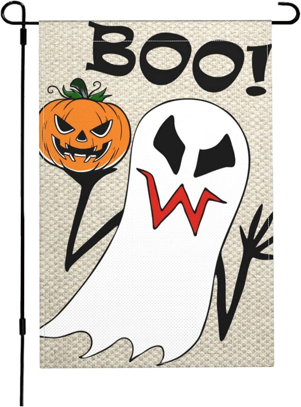 Halloween Garden FlagsDouble Sided Boo Ghost Fall Garden Flag Welcome ...