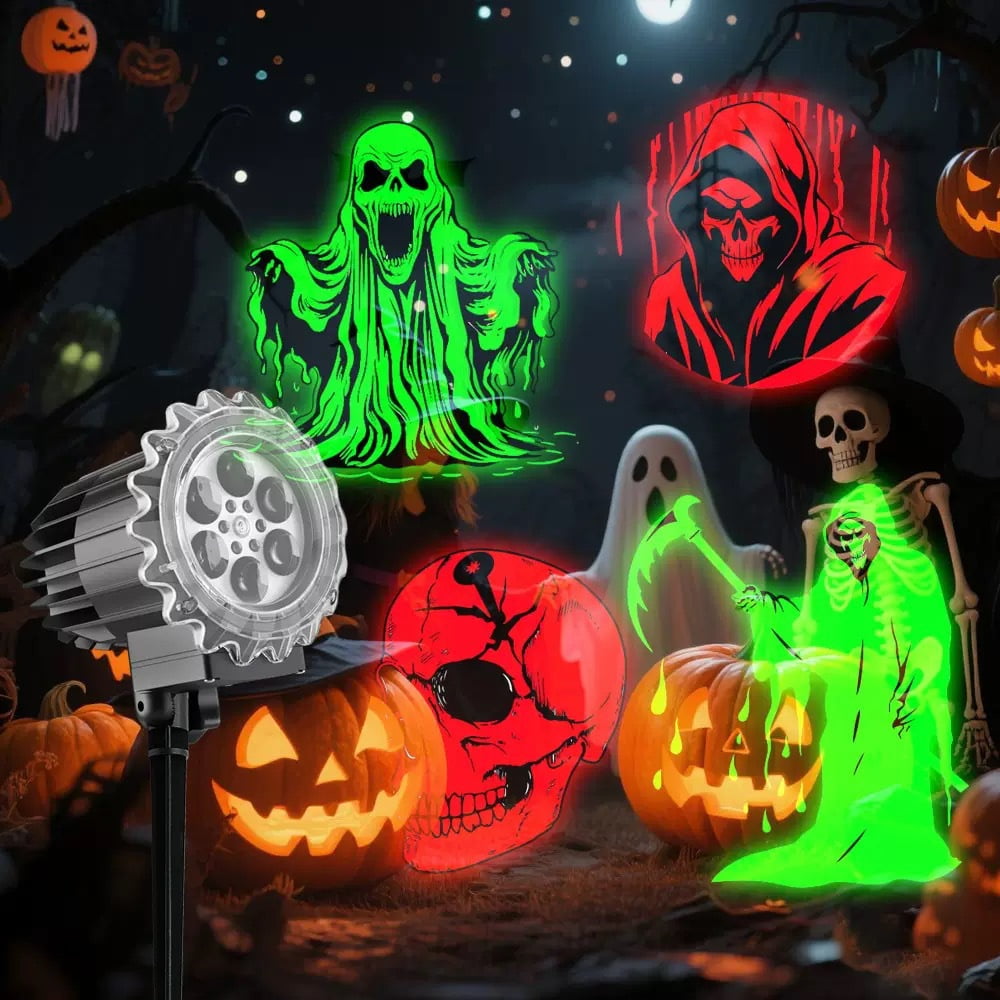 Halloween Ghost 3D Projector Light Outdoor, Waterproof Scary Projector ...