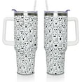 Halloween Ghost 40 Oz Tumbler With Handle and Straw, Stainless Steel ...