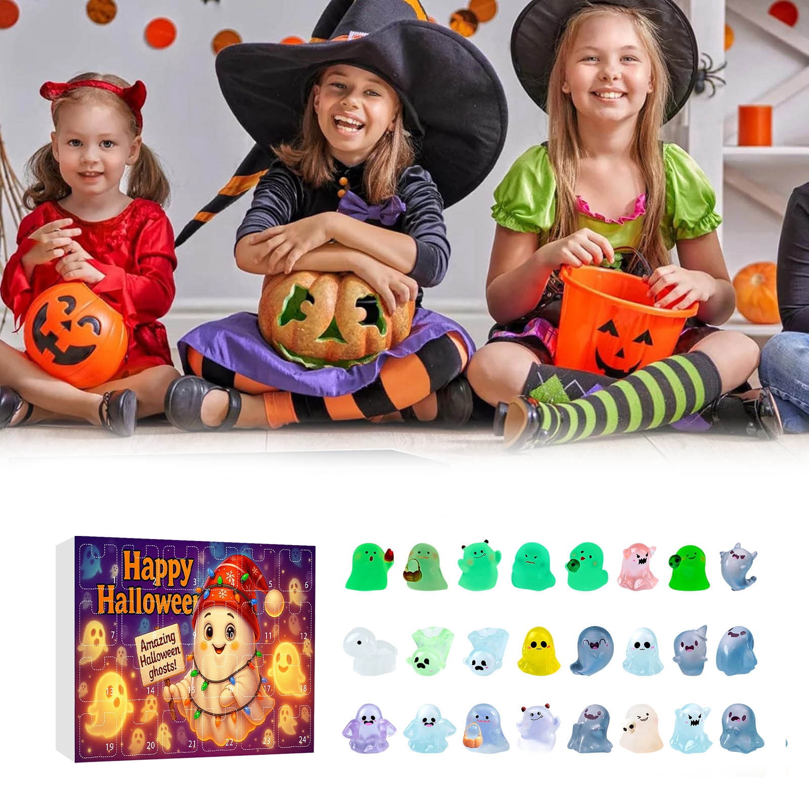 Halloween Ghost Advent Calendar 2025, 24 Day Halloween Countdown ...