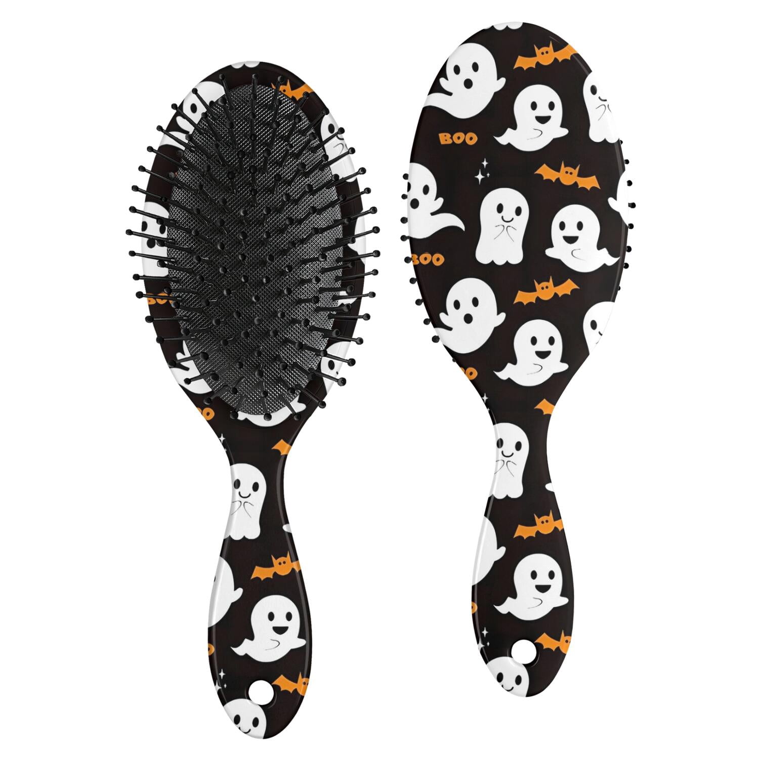 Halloween Ghost Bat Pattern Hair Brush,Girls Detangling Hair Brush ...