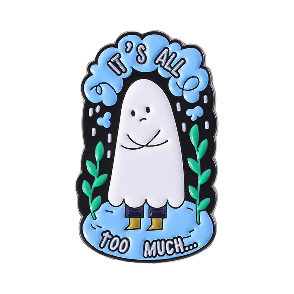 Halloween Ghost Brooch Pins For Women,Enamel Ghost Lapel Pins,Cartoon Ghosts Lapel Ghosts ...