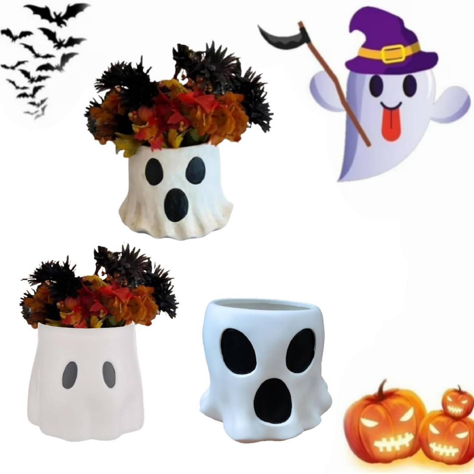 Halloween Ghost Bucket Decor, 2024 New Cutest Ghost Planter, Ghost Vase ...