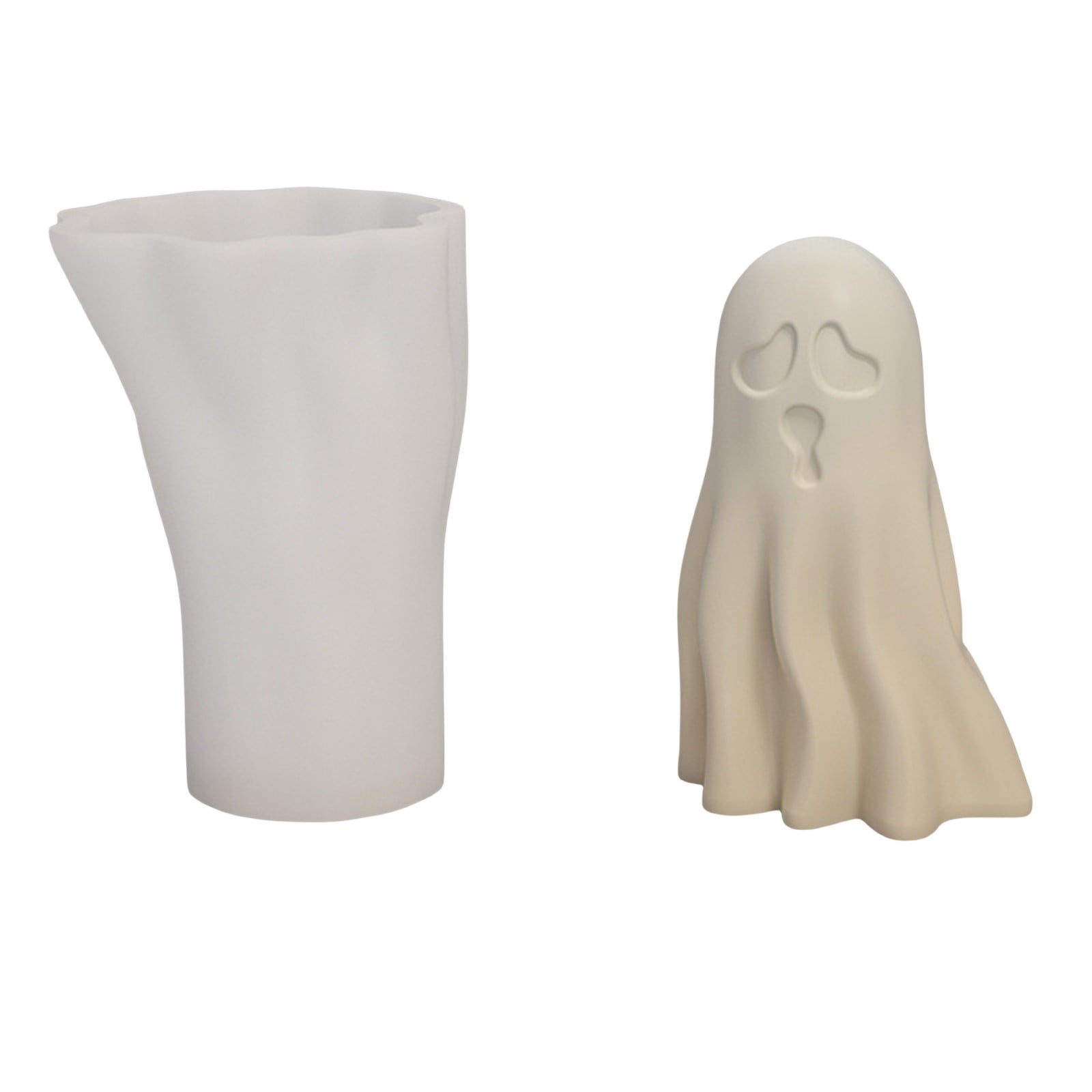 Halloween Ghost Candle Mold - 3D Ghost Silicone Mold for Halloween ...