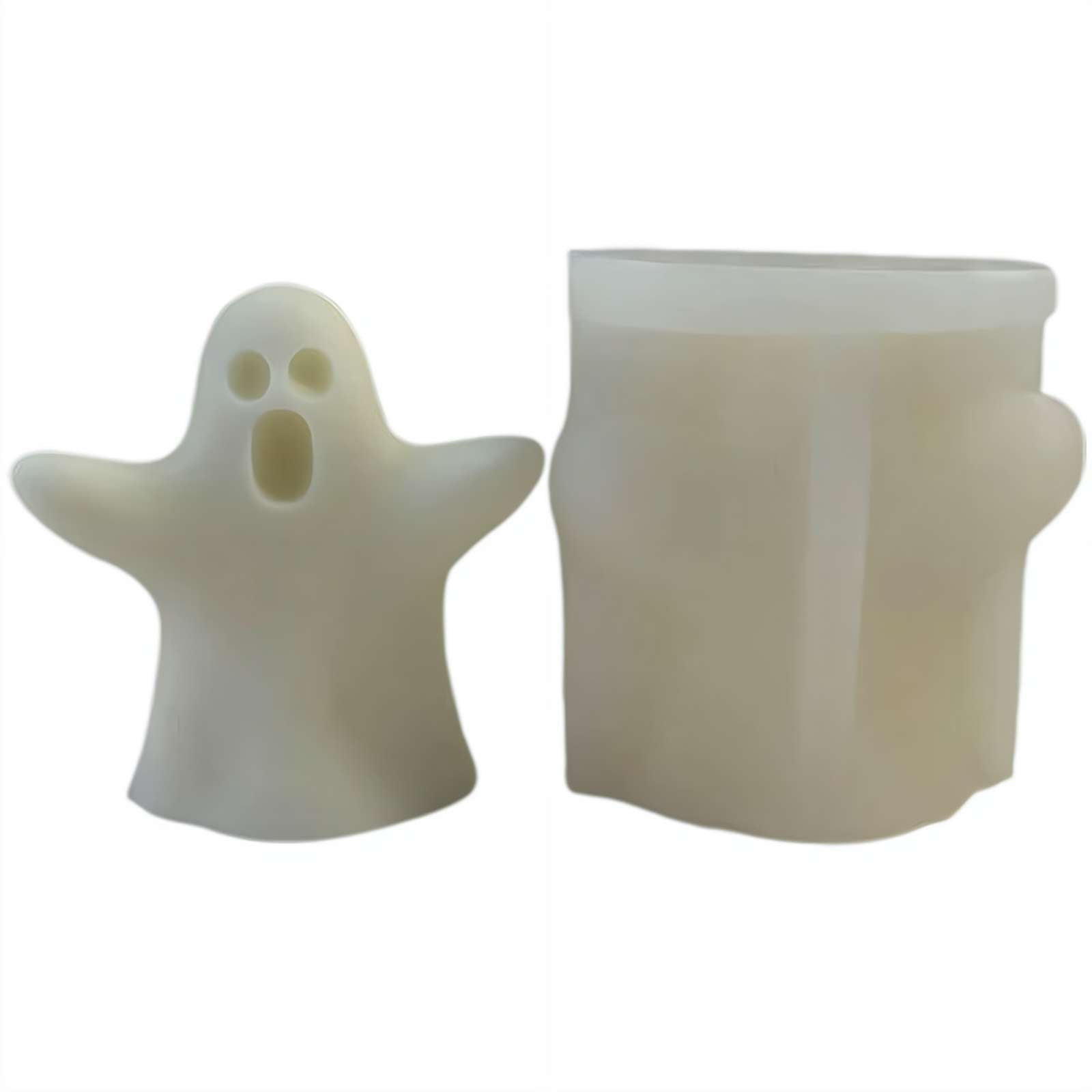 Halloween Ghost Candle Molds, Silicone 3D Ghost Shape Molds for DIY ...