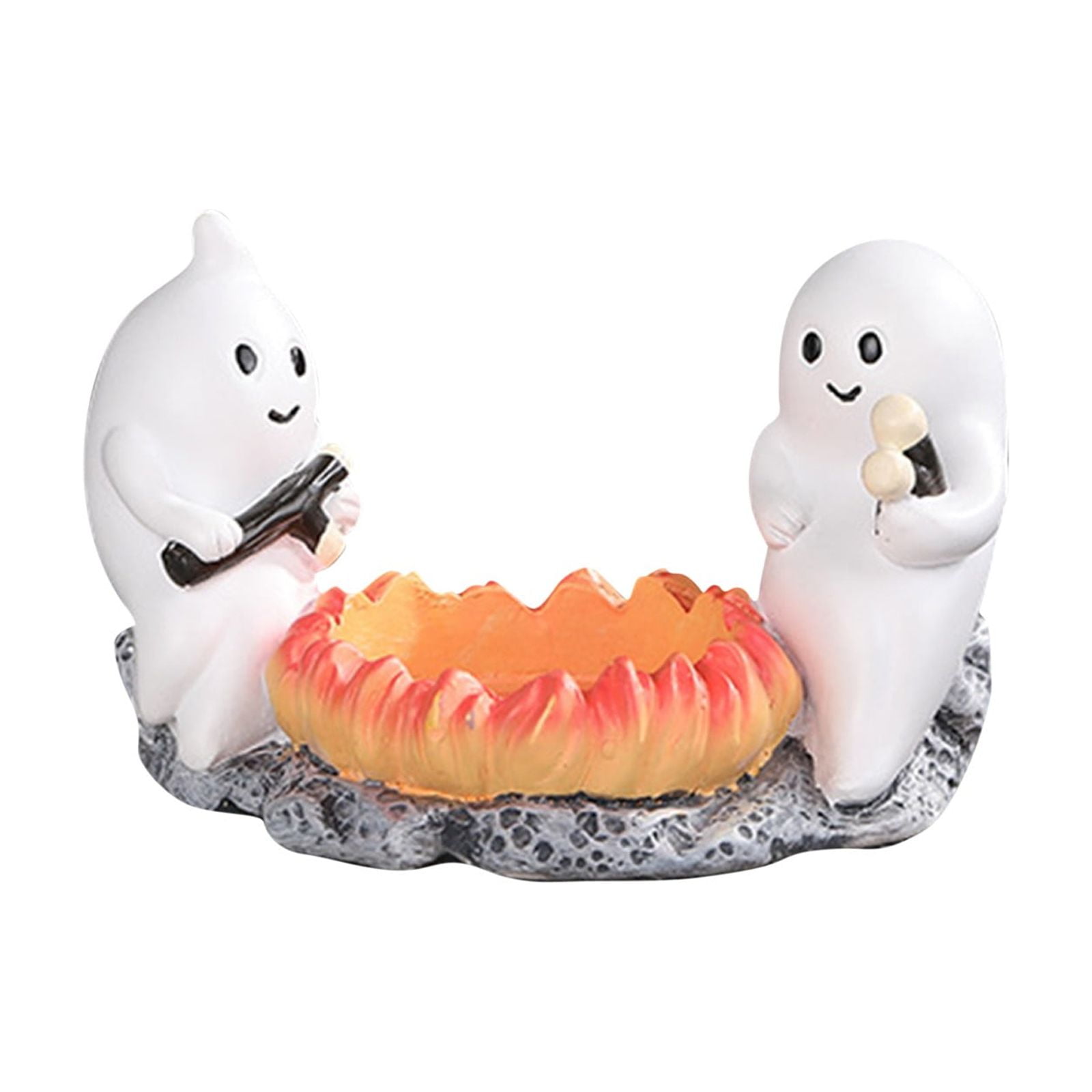 Halloween Ghost Candy Bowl Holder, Cute Resin Ghost Snack Dish for ...
