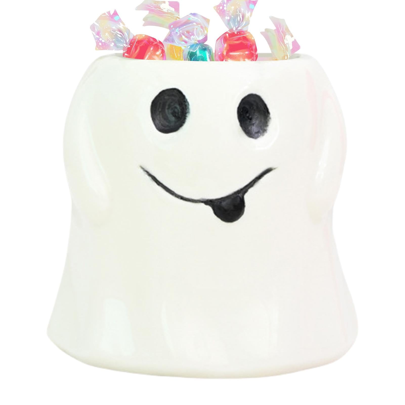 Halloween Ghost Ceramic Flower Pot - Ghost Buckets Halloween Treat ...