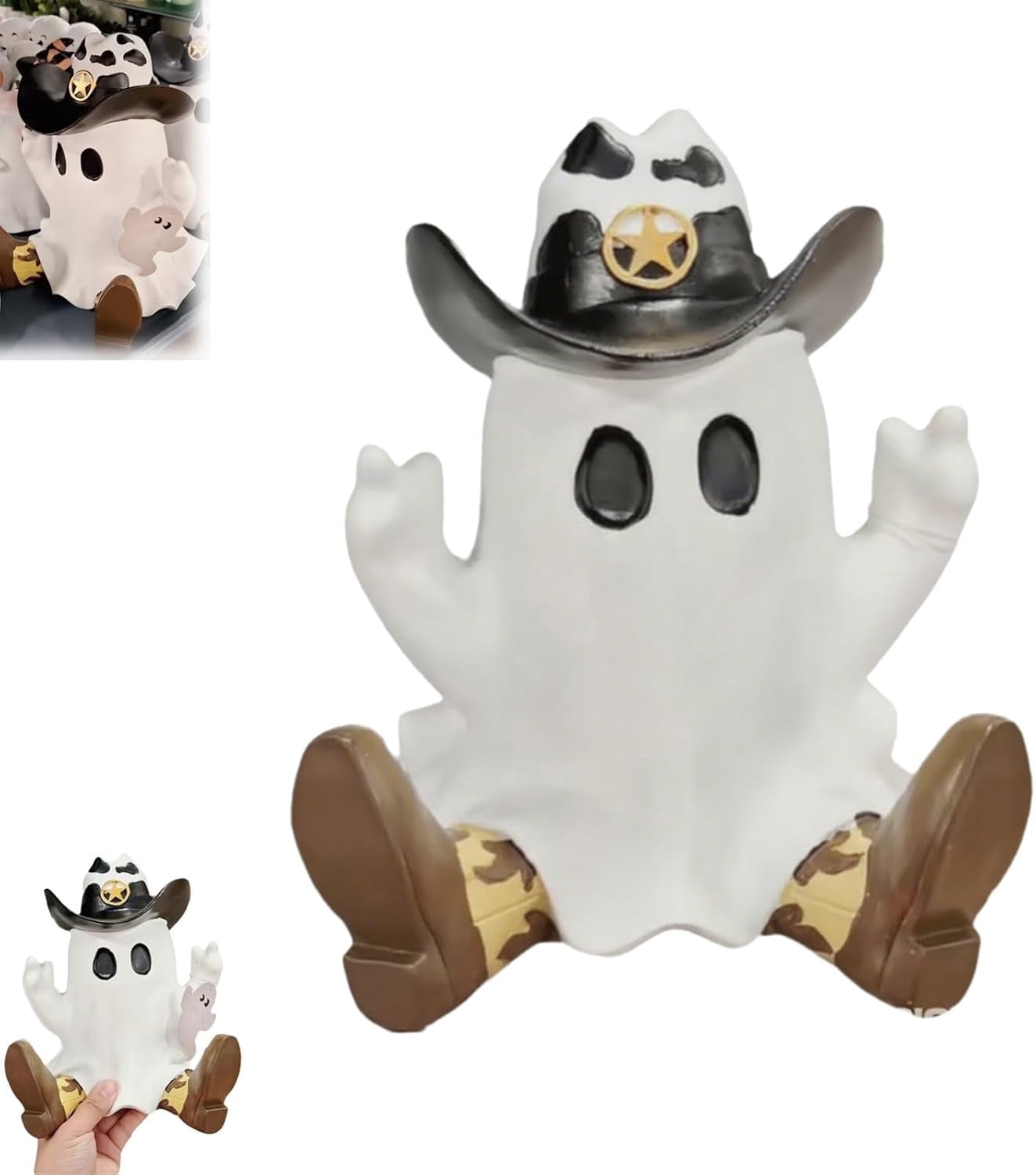 Halloween Ghost Cowboy, Halloween Cowboy Ghost Statue, Resin Crafts ...