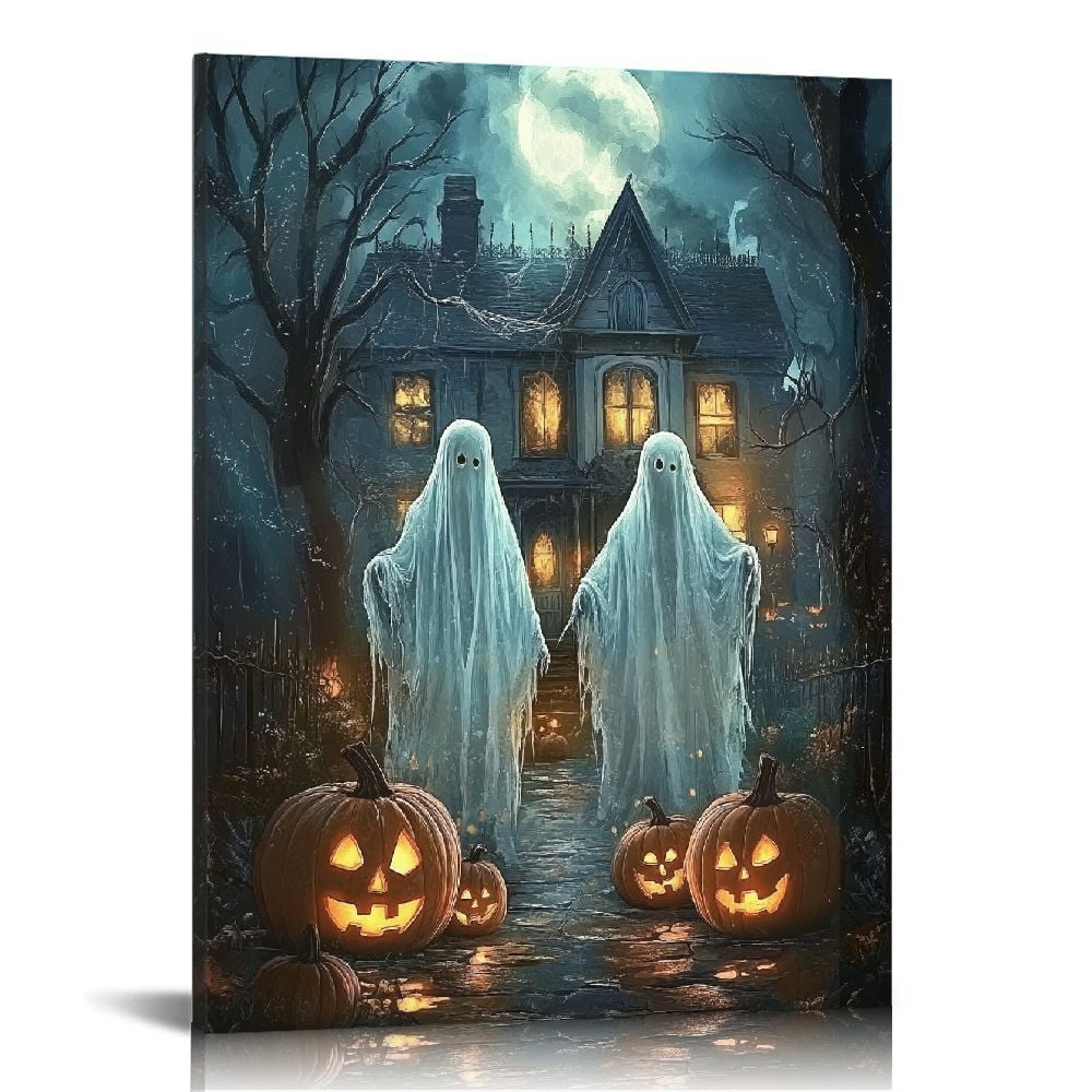 Halloween Ghost Decor Wall Art Wall Decor Dark Academia Painting Artwork Decorations for Living ...