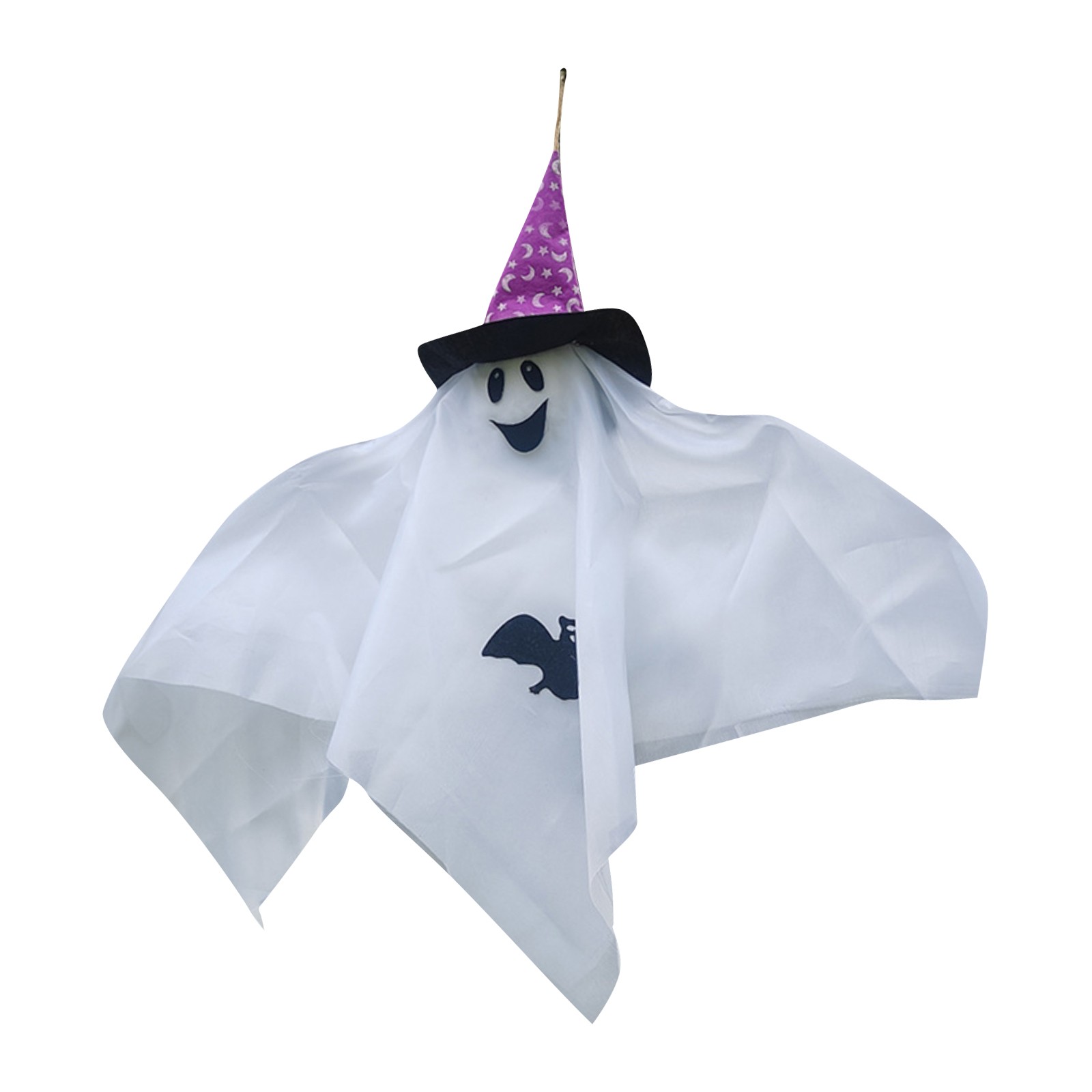 Halloween Ghost Decoration - Hanging Ghost with Witch Hat, Large ...