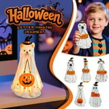 Halloween Ghost Decorations,Halloween Pumpkin & Witch Hat Garden Statue ...