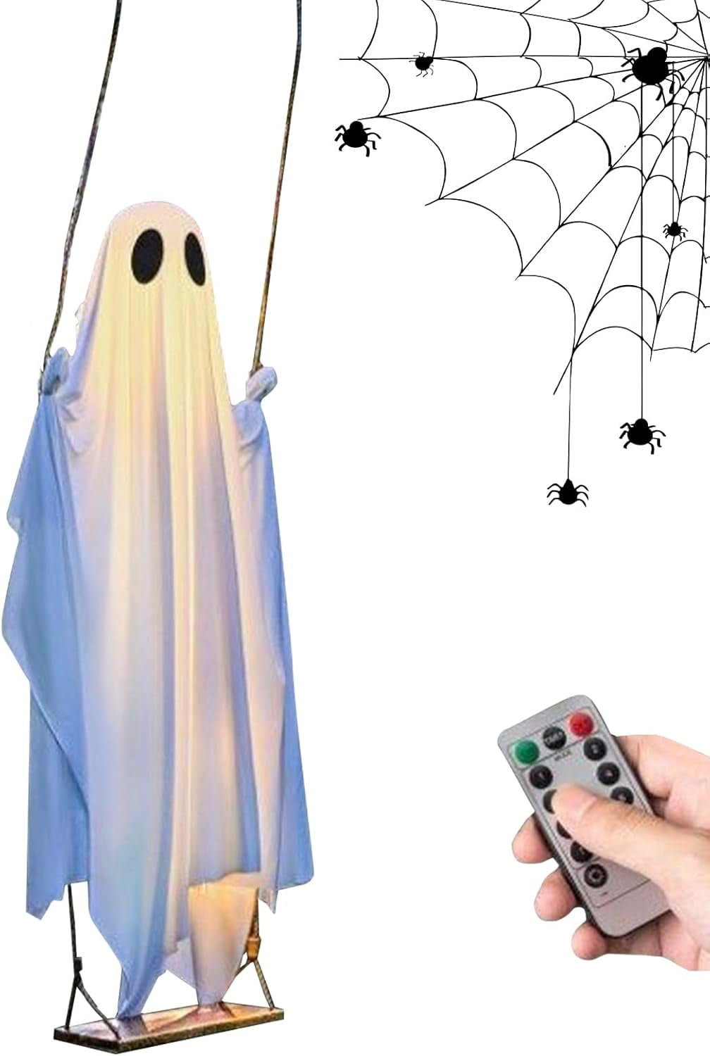 Halloween Ghost Decorations | Lighted Swing Ghost Spooky Decor ...