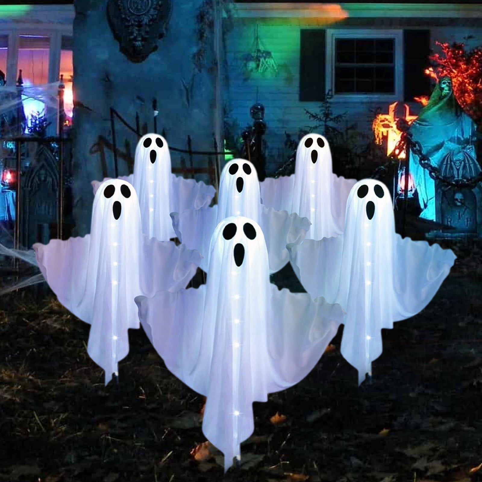 Halloween Ghost Decorations Lights with Scary Party Gifts Decor ...
