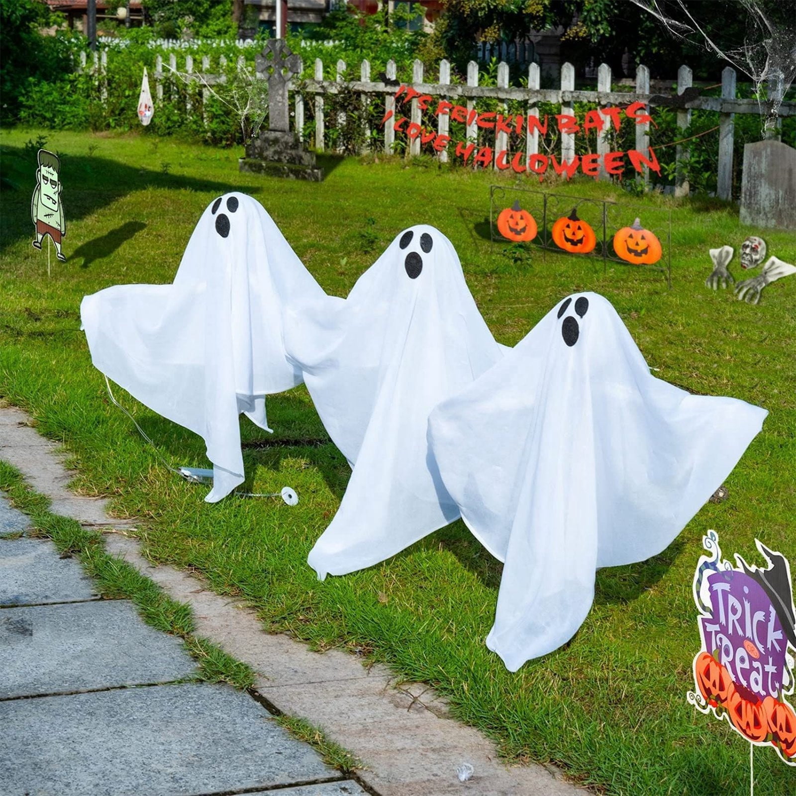 Halloween Ghost Decorations Set of 3 Hanging Ghost Decorations for ...