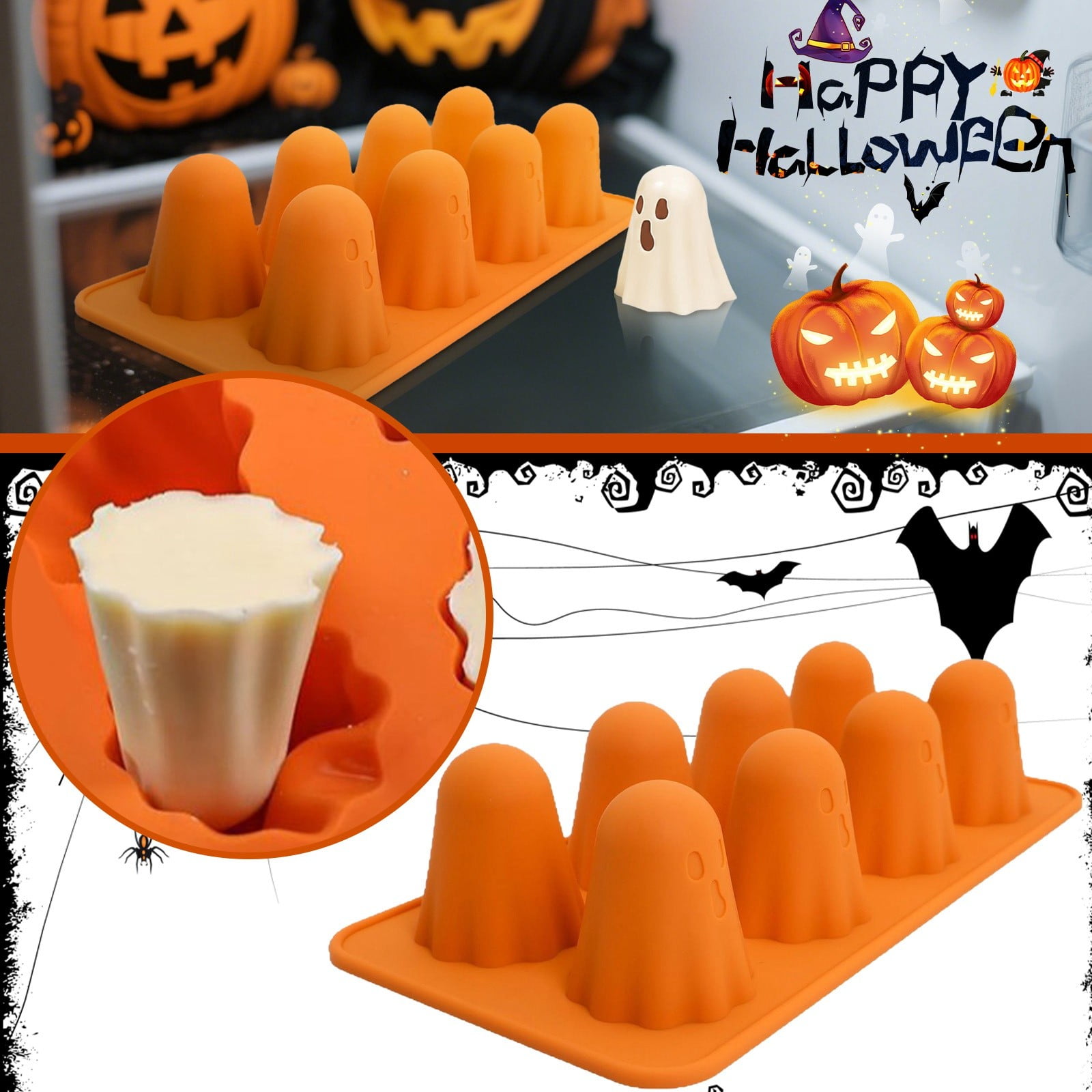 Halloween Ghost Decorations Silicone Mold, Halloween Decoration Fall ...