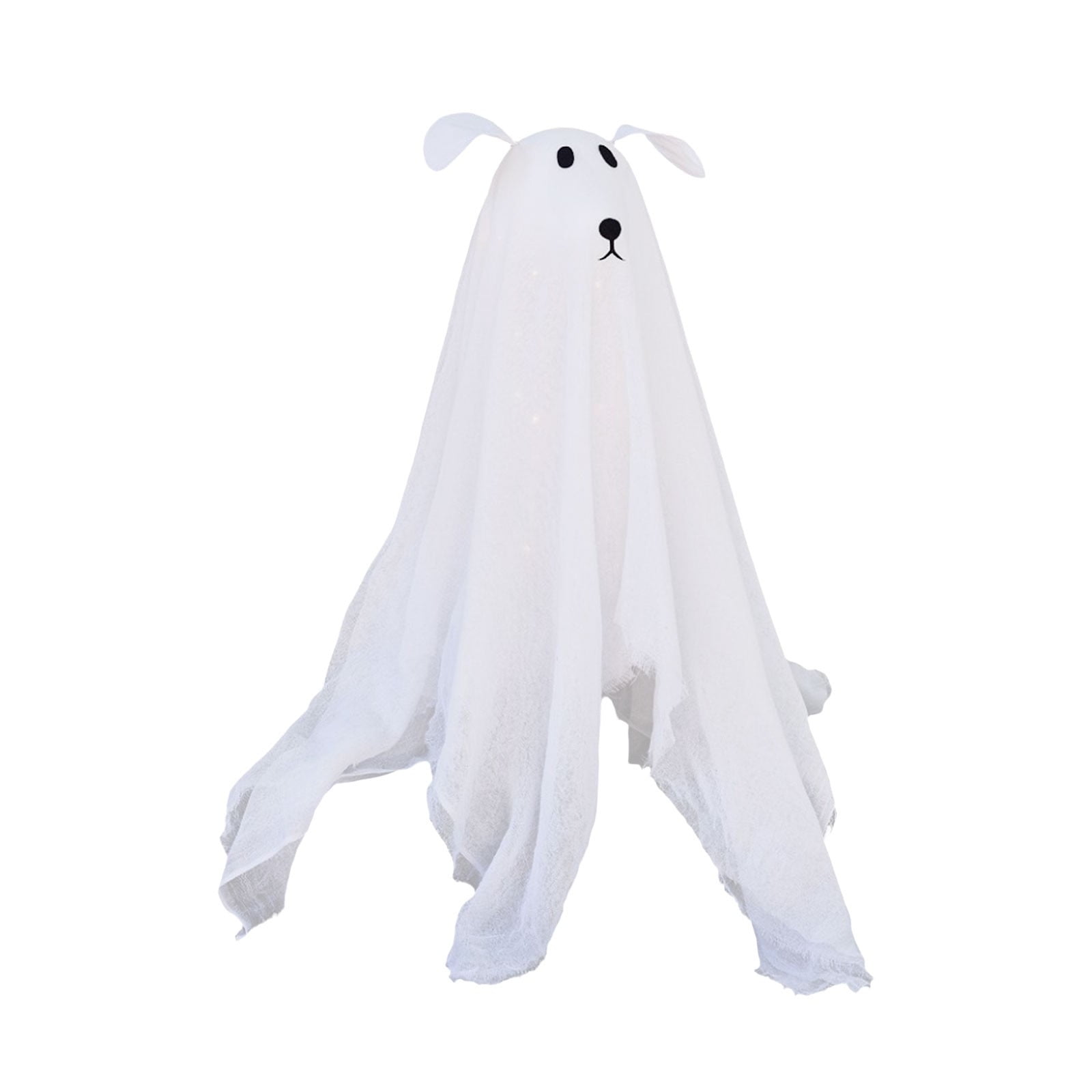 Halloween Ghost Dog Costume for Pets,Funny White Ghost Cloak with Ears ...