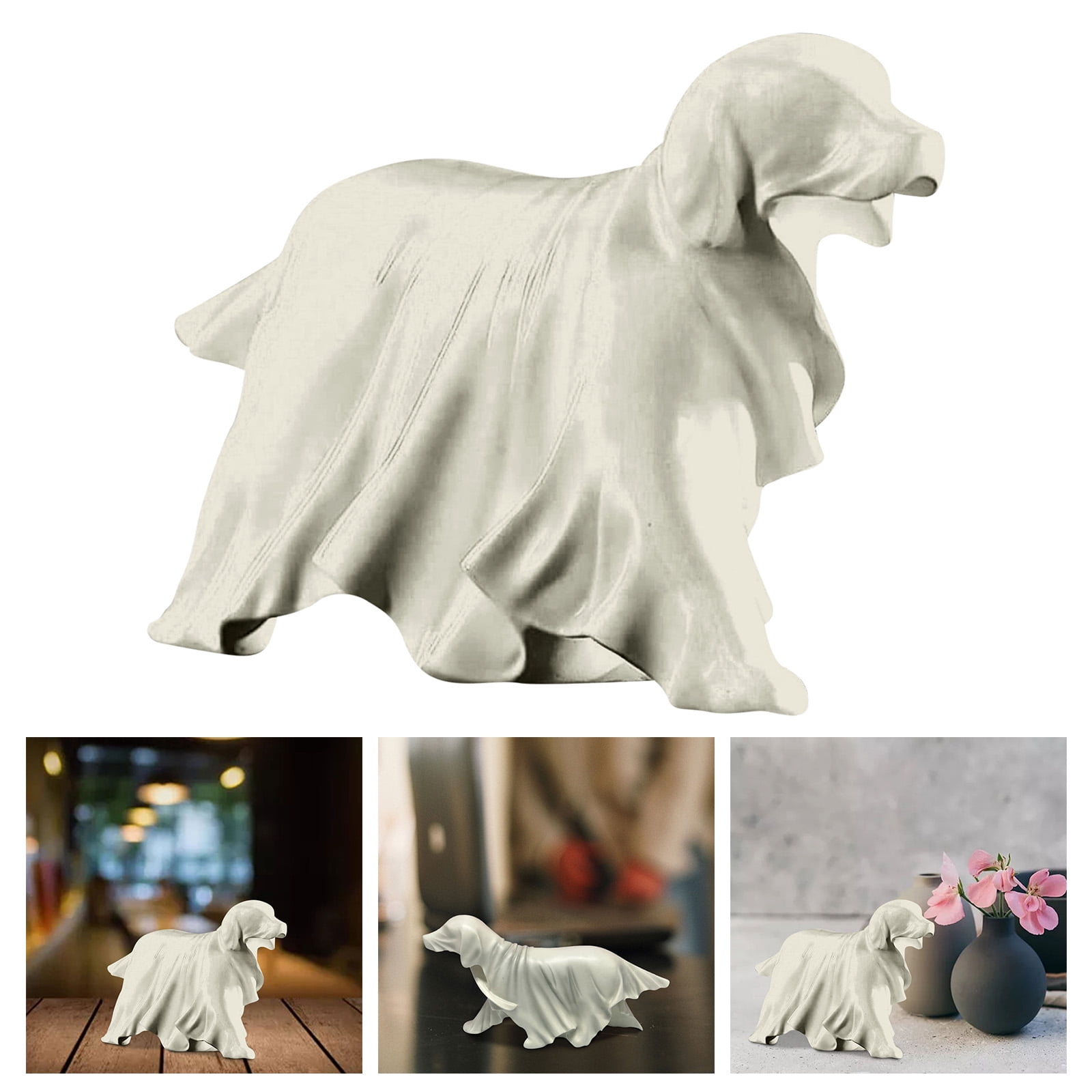 Halloween Ghost Dog Figurine with Noctilucent,3D Spooky Ghosts Dogs ...