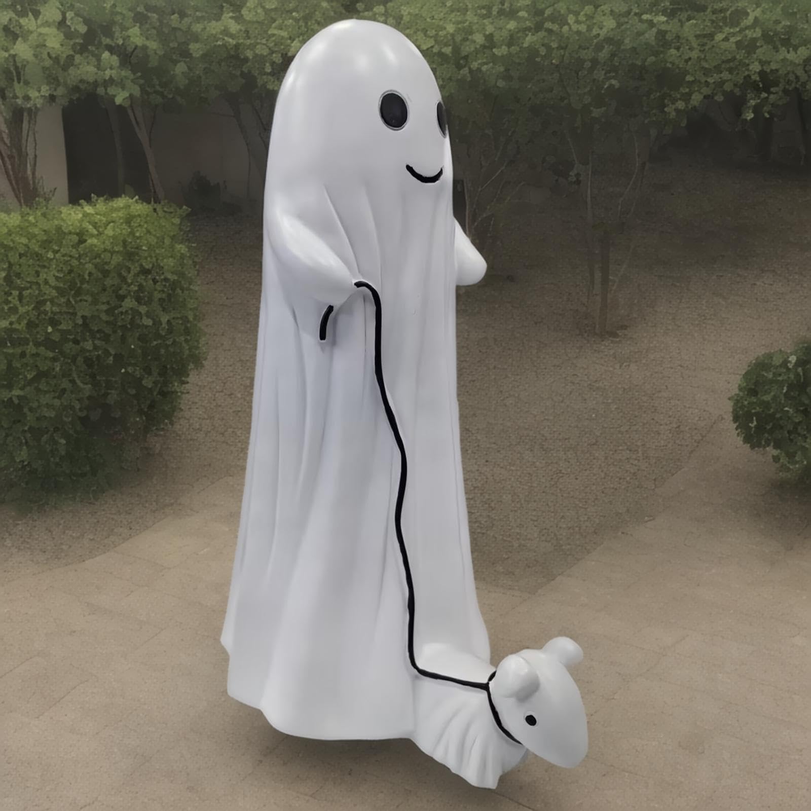 Halloween Ghost Dog Statues, Spooky Ghost Dog Halloween Figurine, Ghost ...