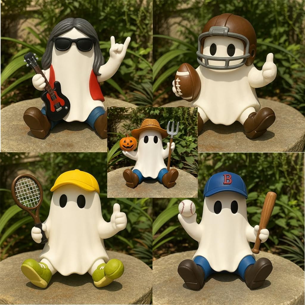 Halloween Ghost Figures - 4.7" Characters Ghost Statue Figures Cute ...