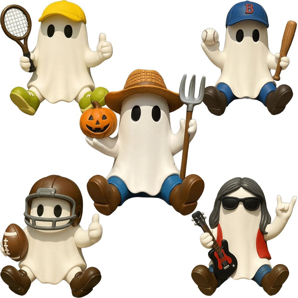 Halloween Ghost Figures - 4.7" Characters Ghost Statue Figures, Unique ...